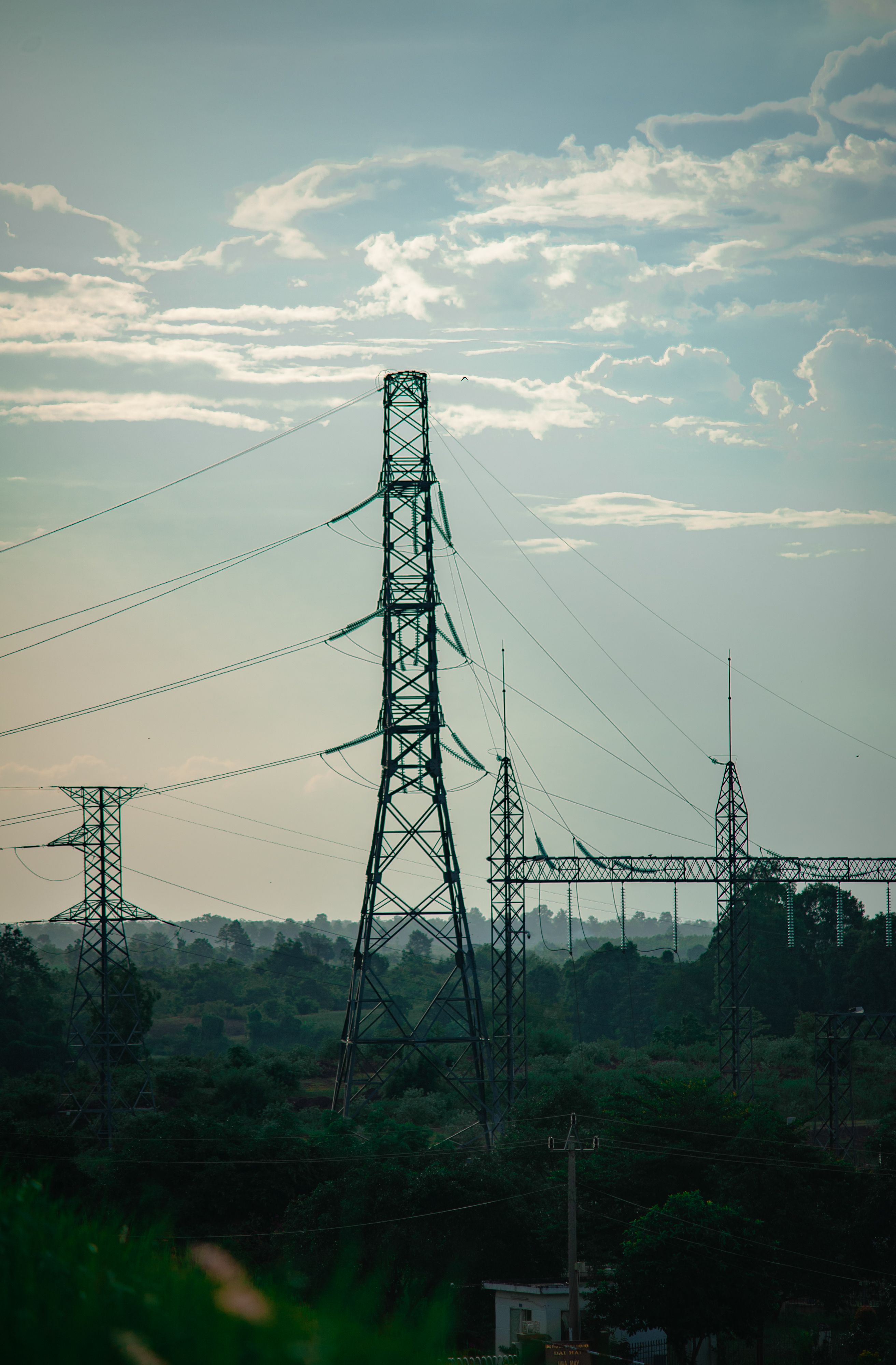 White Electric Tower · Free Stock Photo