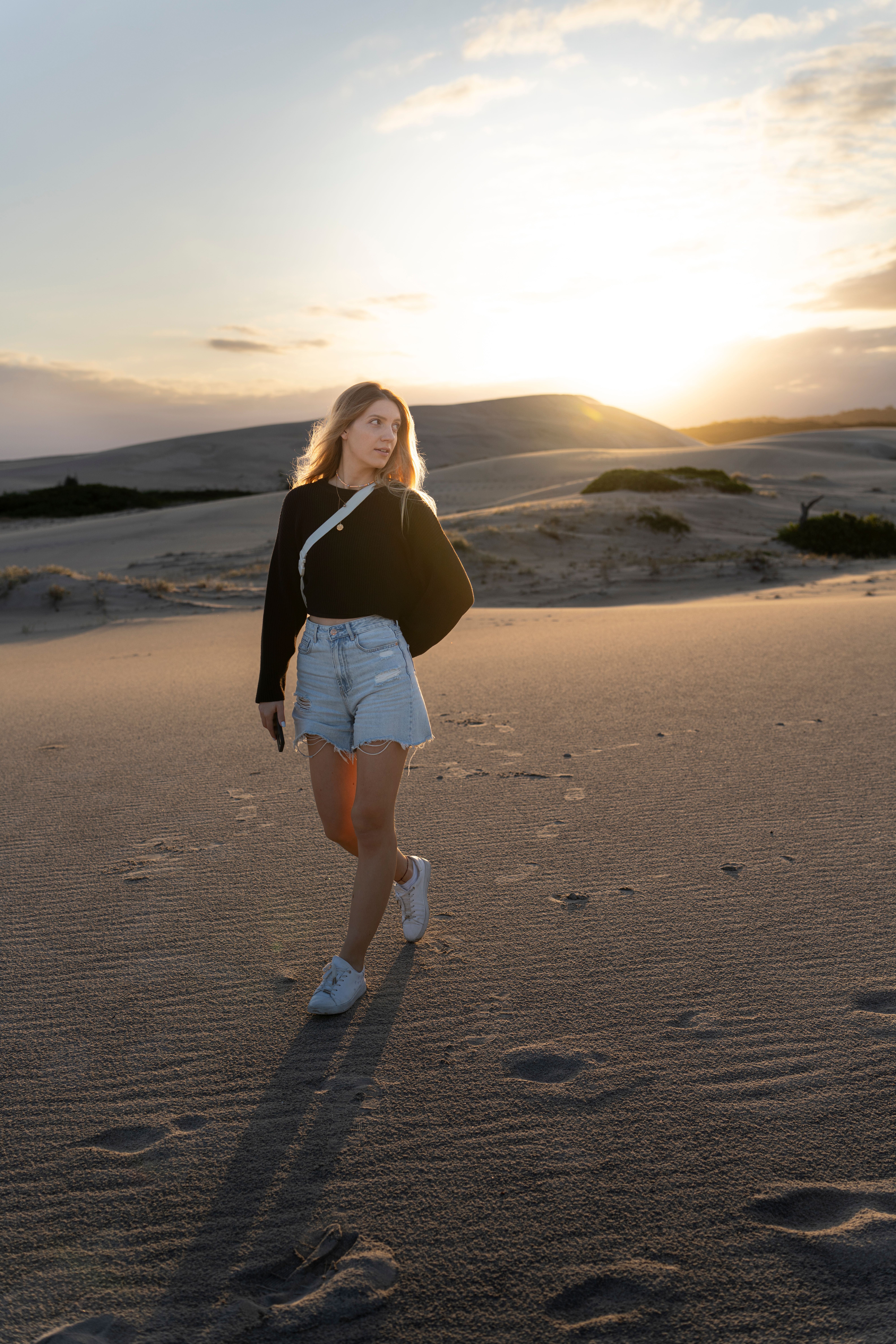 Woman Posing on Barren Desert · Free Stock Photo