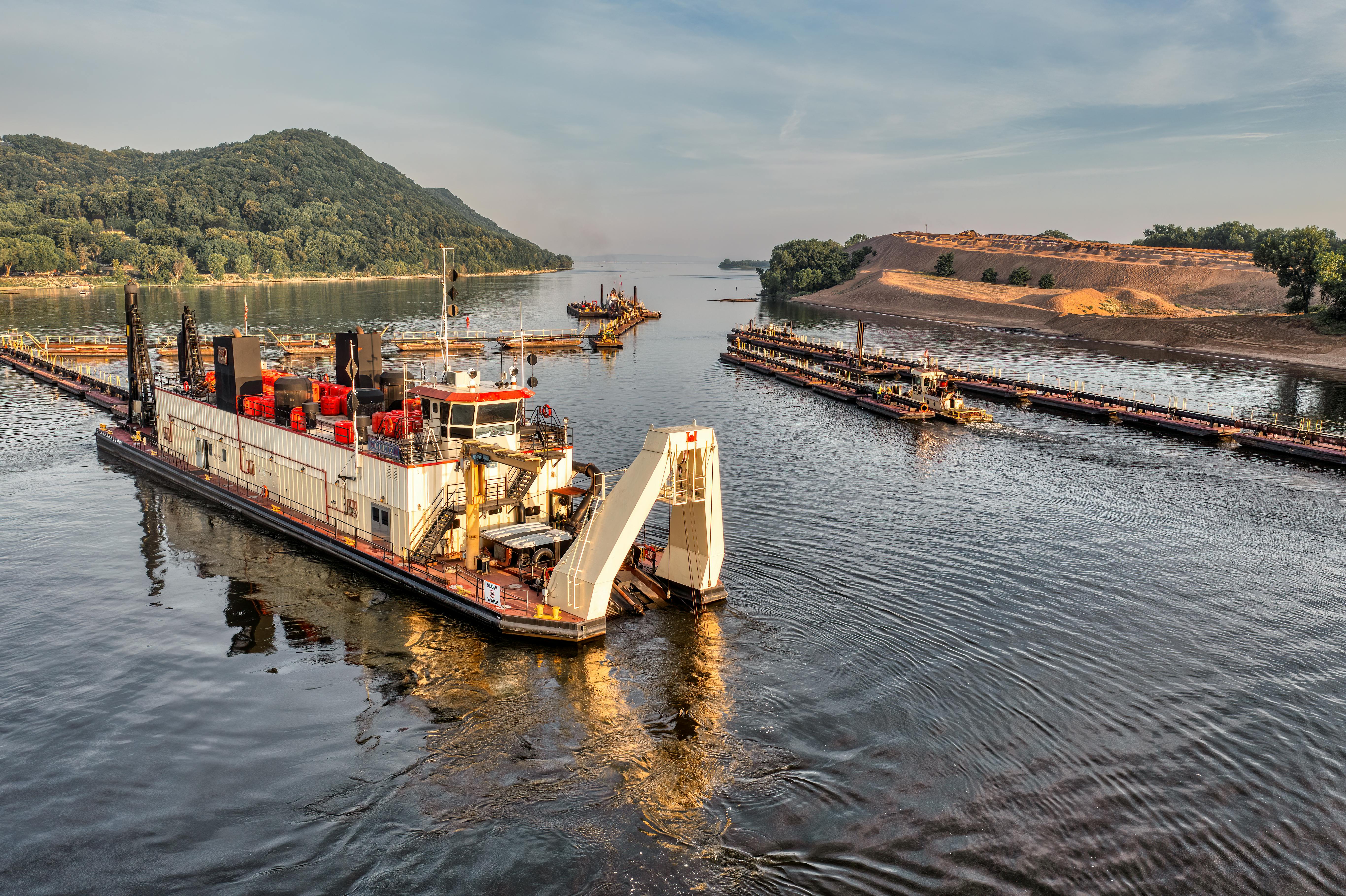 Barge Sailing on Lake · Free Stock Photo