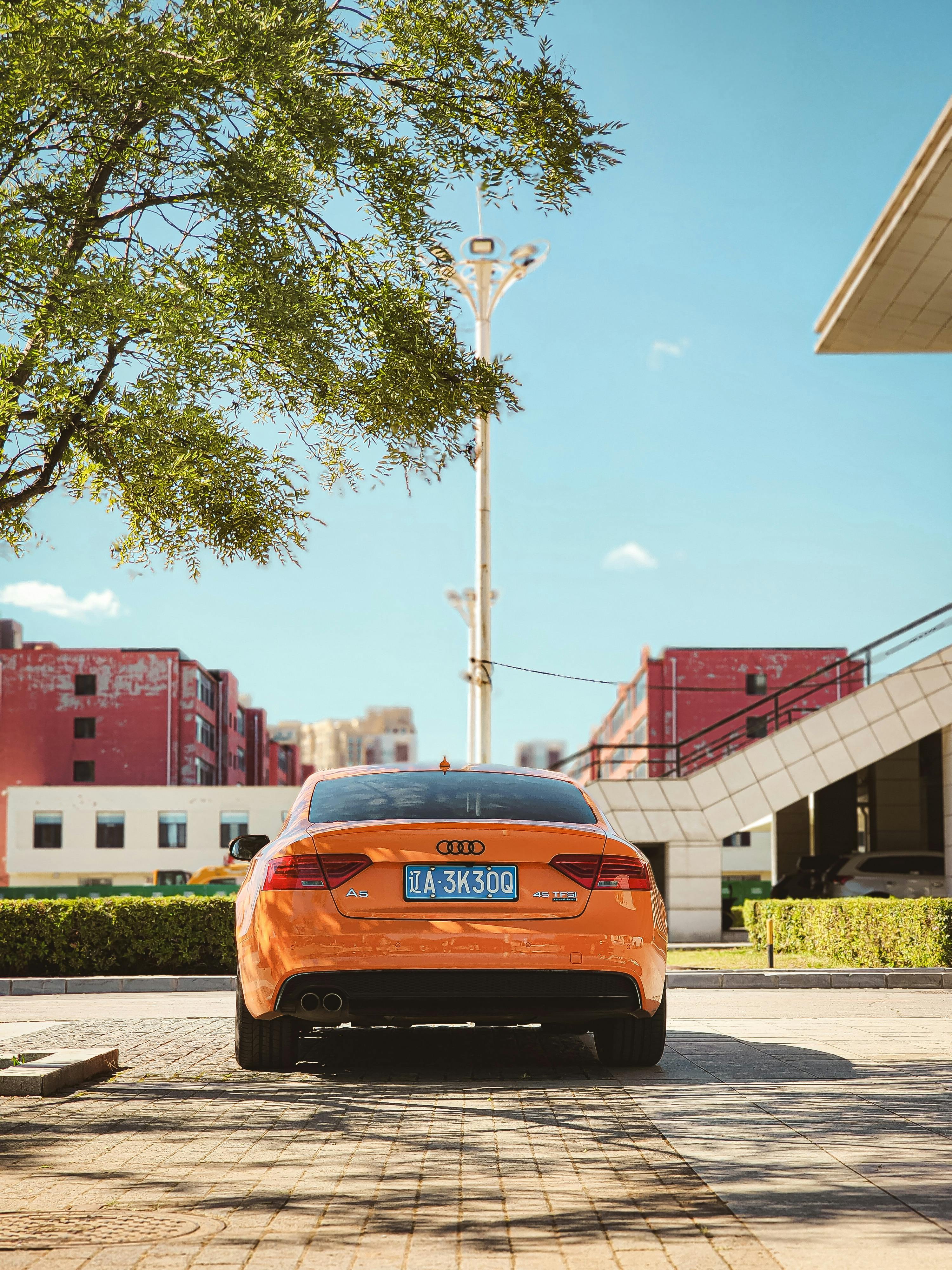 Orange Audi A5 · Free Stock Photo