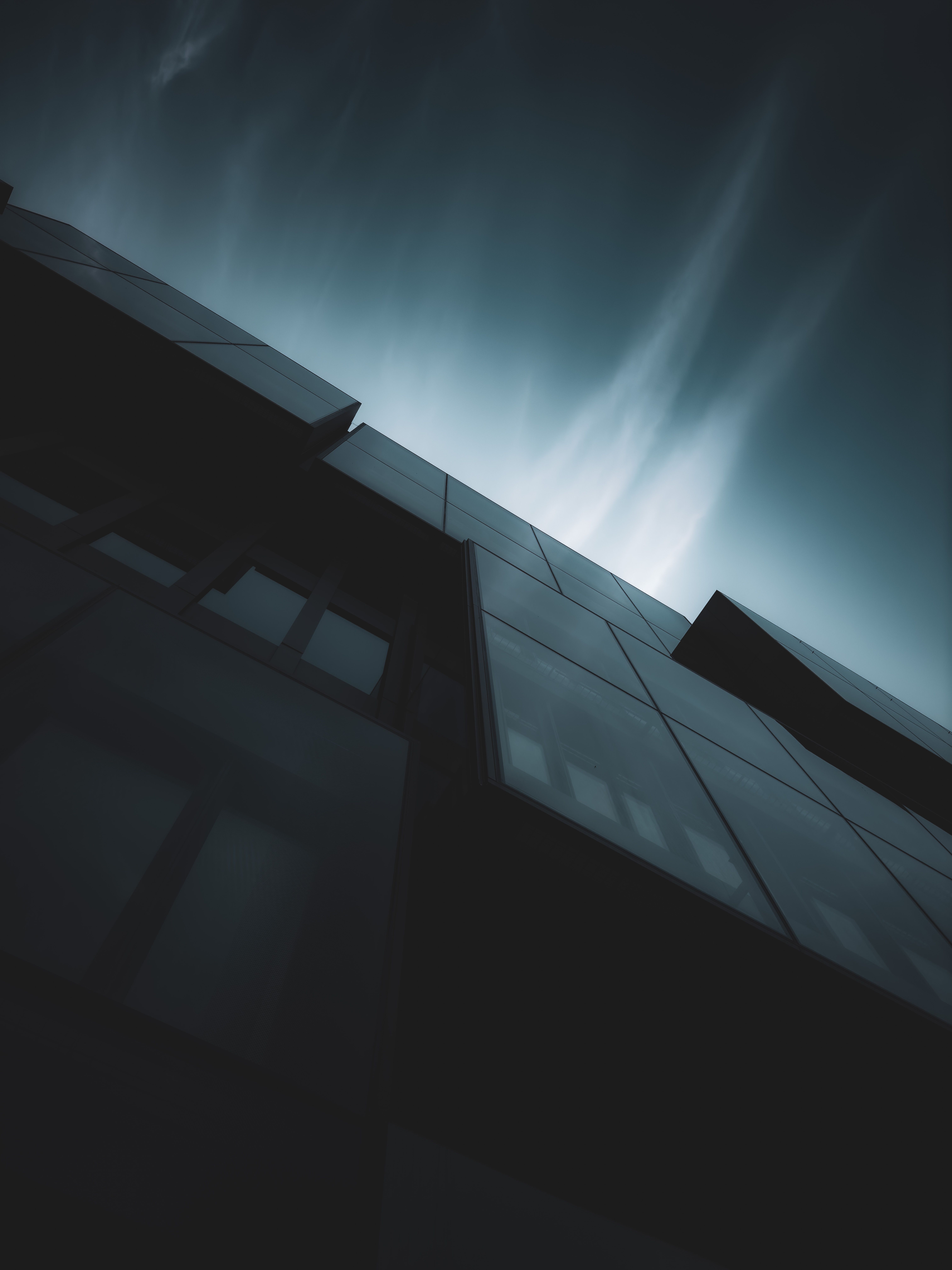 Monochromatic Image of a Modern Building Facade · Free Stock Photo
