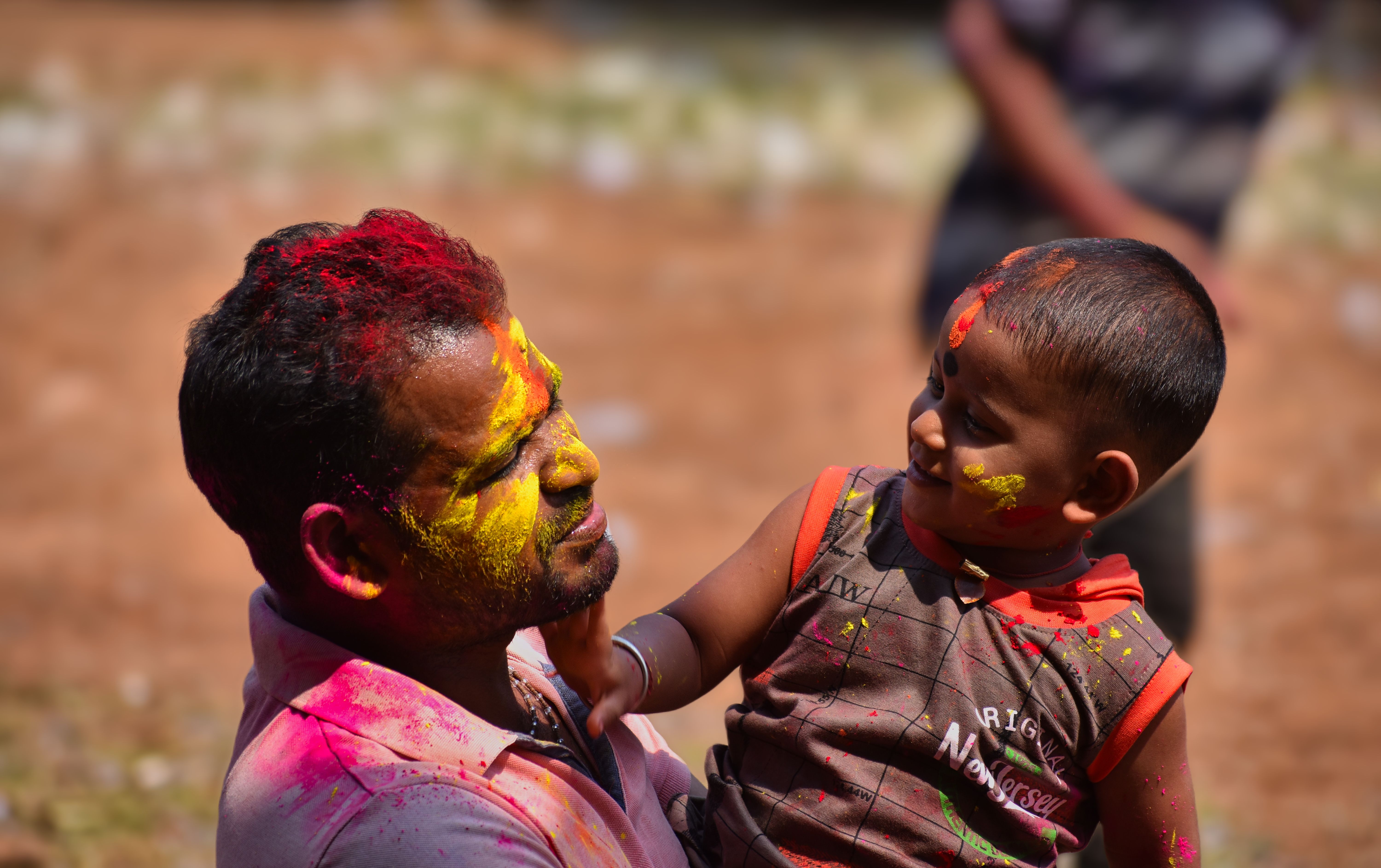 Man and Child in a Tribe on a Desert · Free Stock Photo