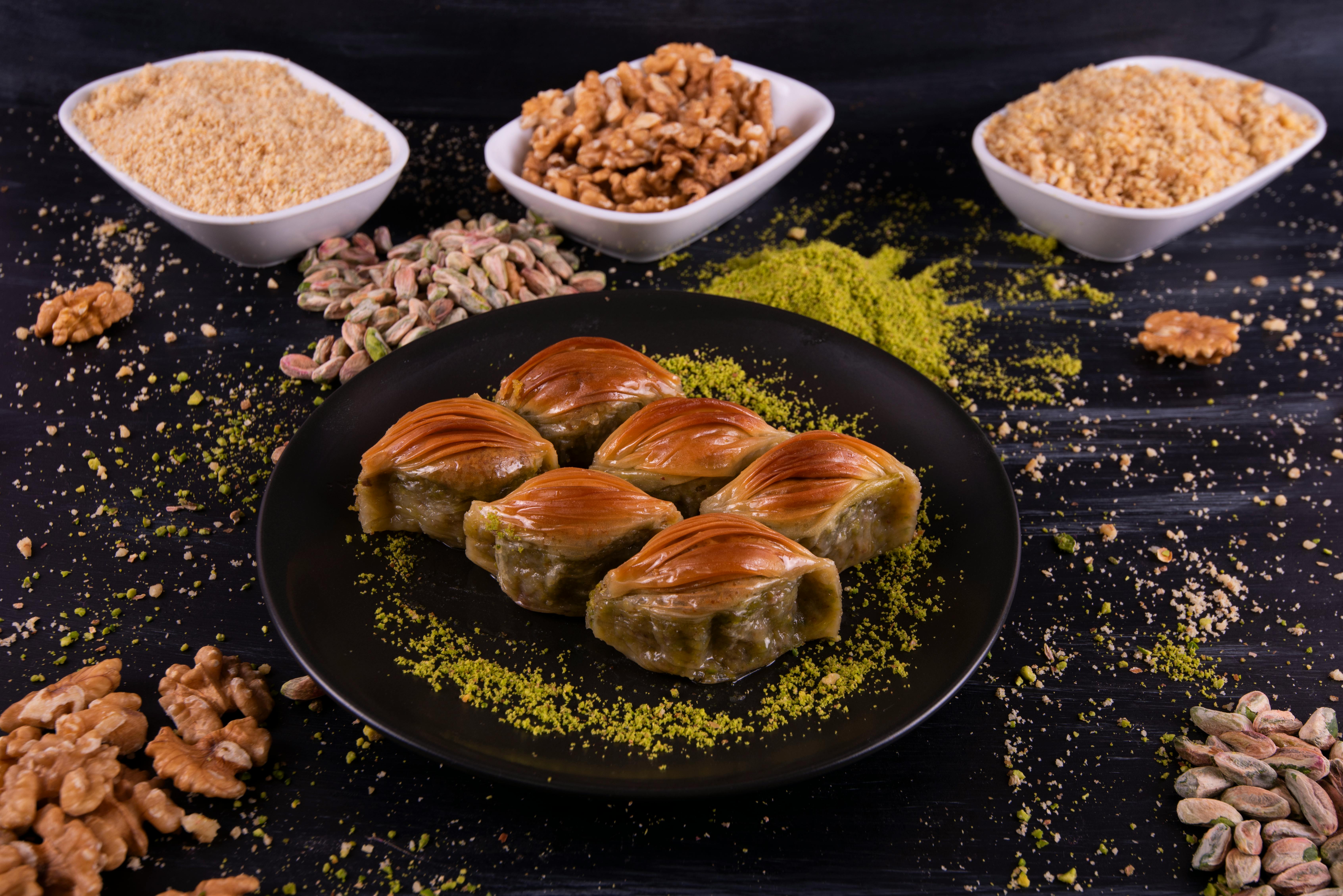 Butter Cream and Pistachio Powder Turkish Dessert · Free Stock Photo