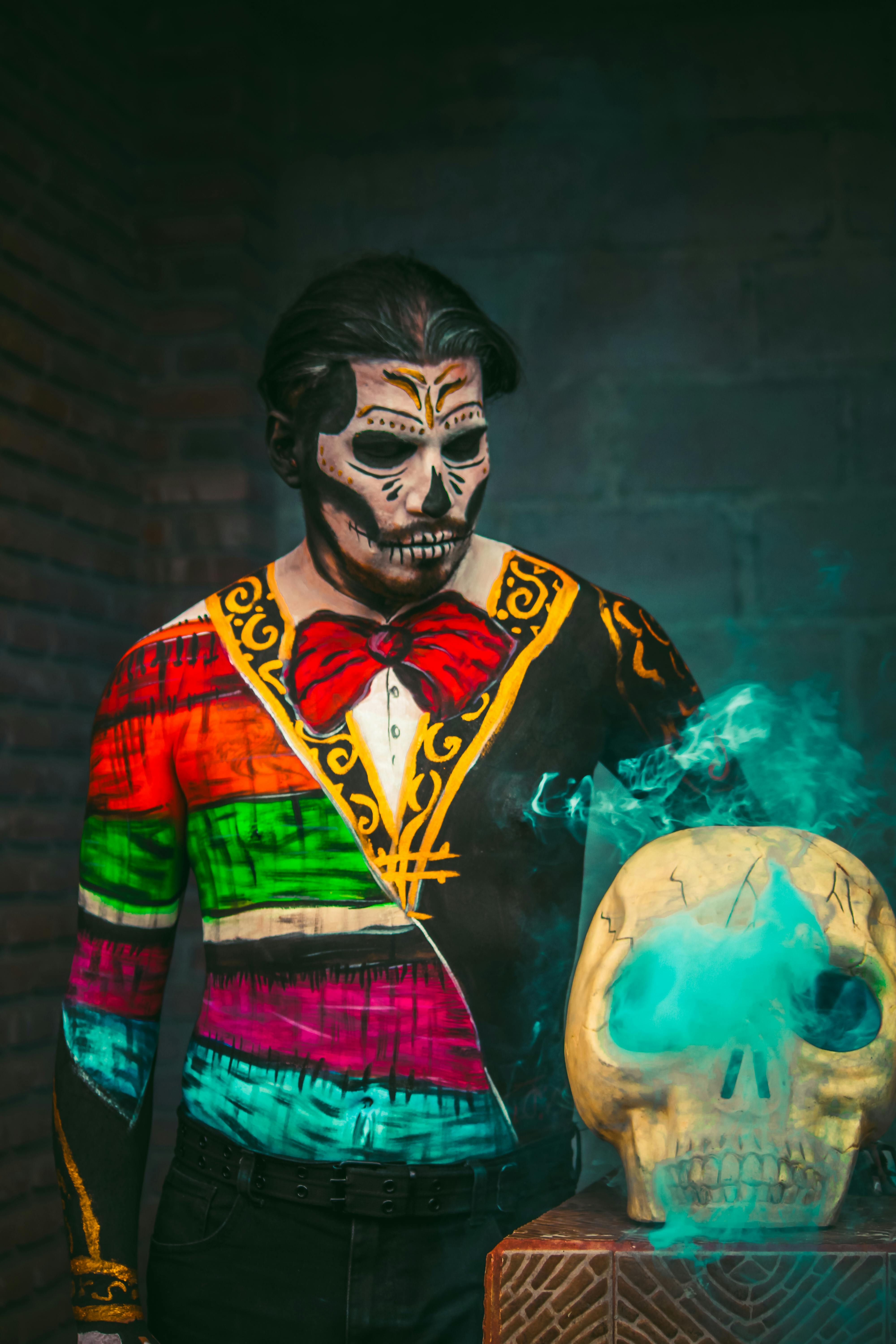 Man Dressed as Catrin for Day of the Dead · Free Stock Photo