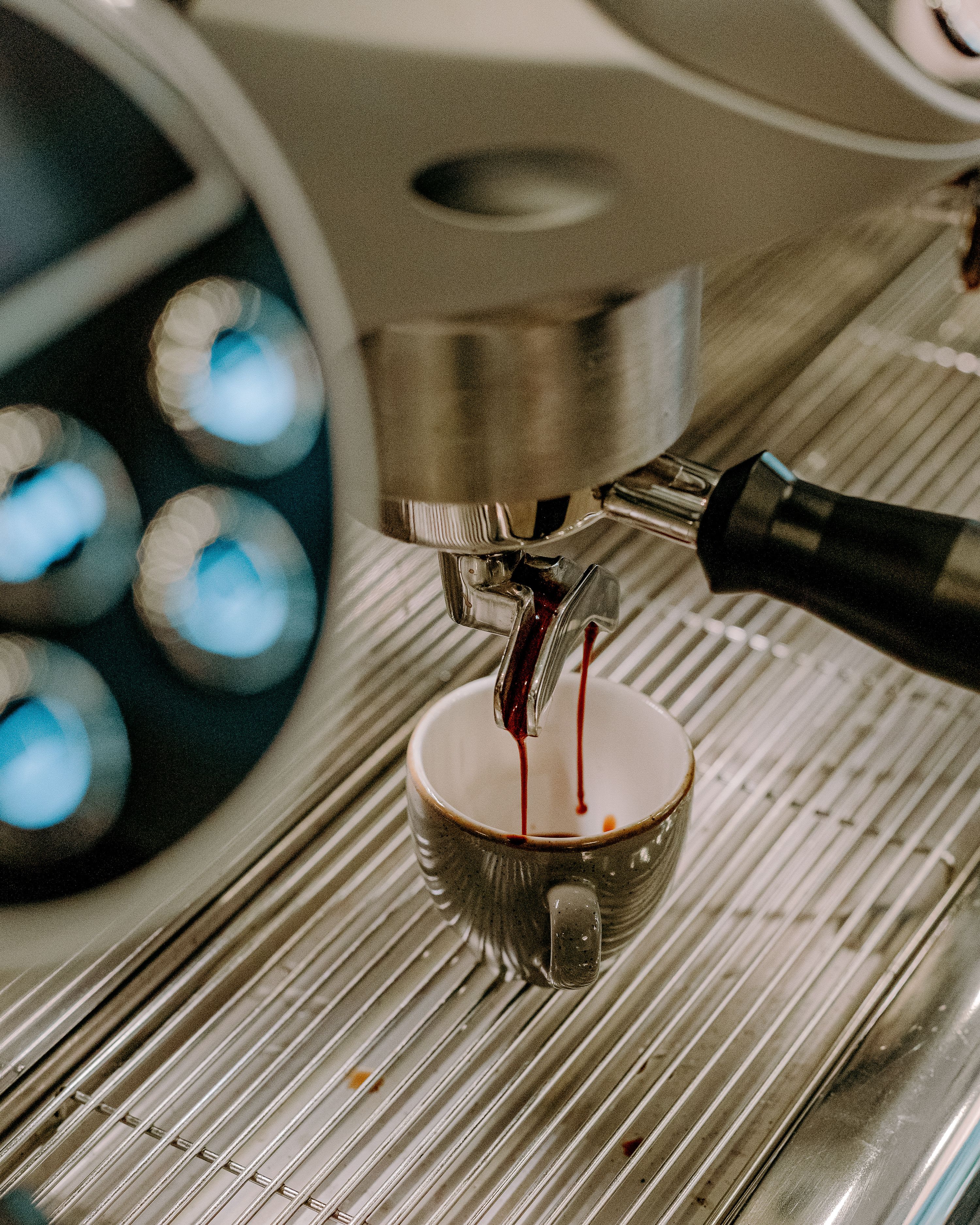 Two Cups Under Espresso Maker · Free Stock Photo