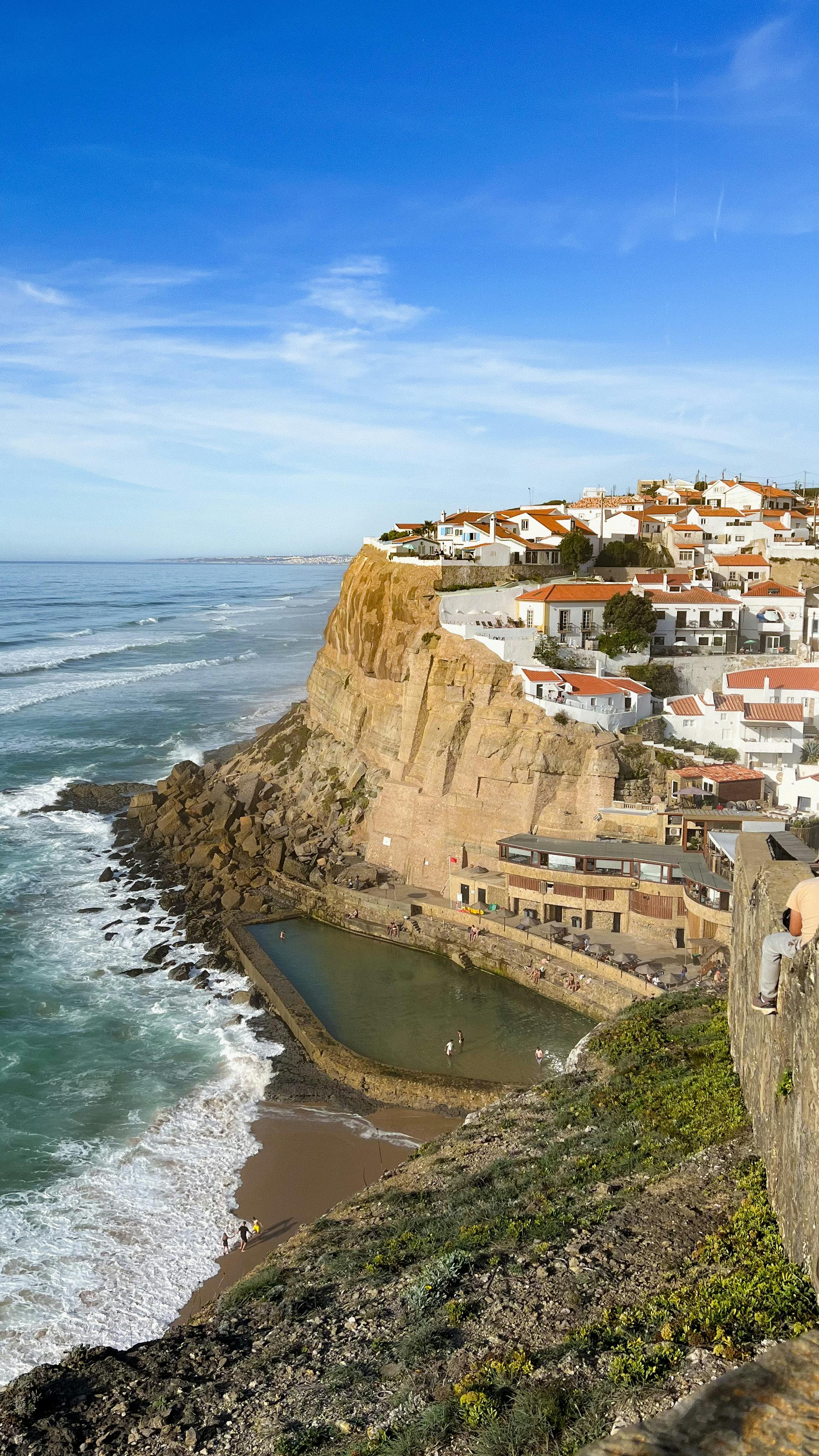 Town on a Cliff Above the Sea · Free Stock Photo