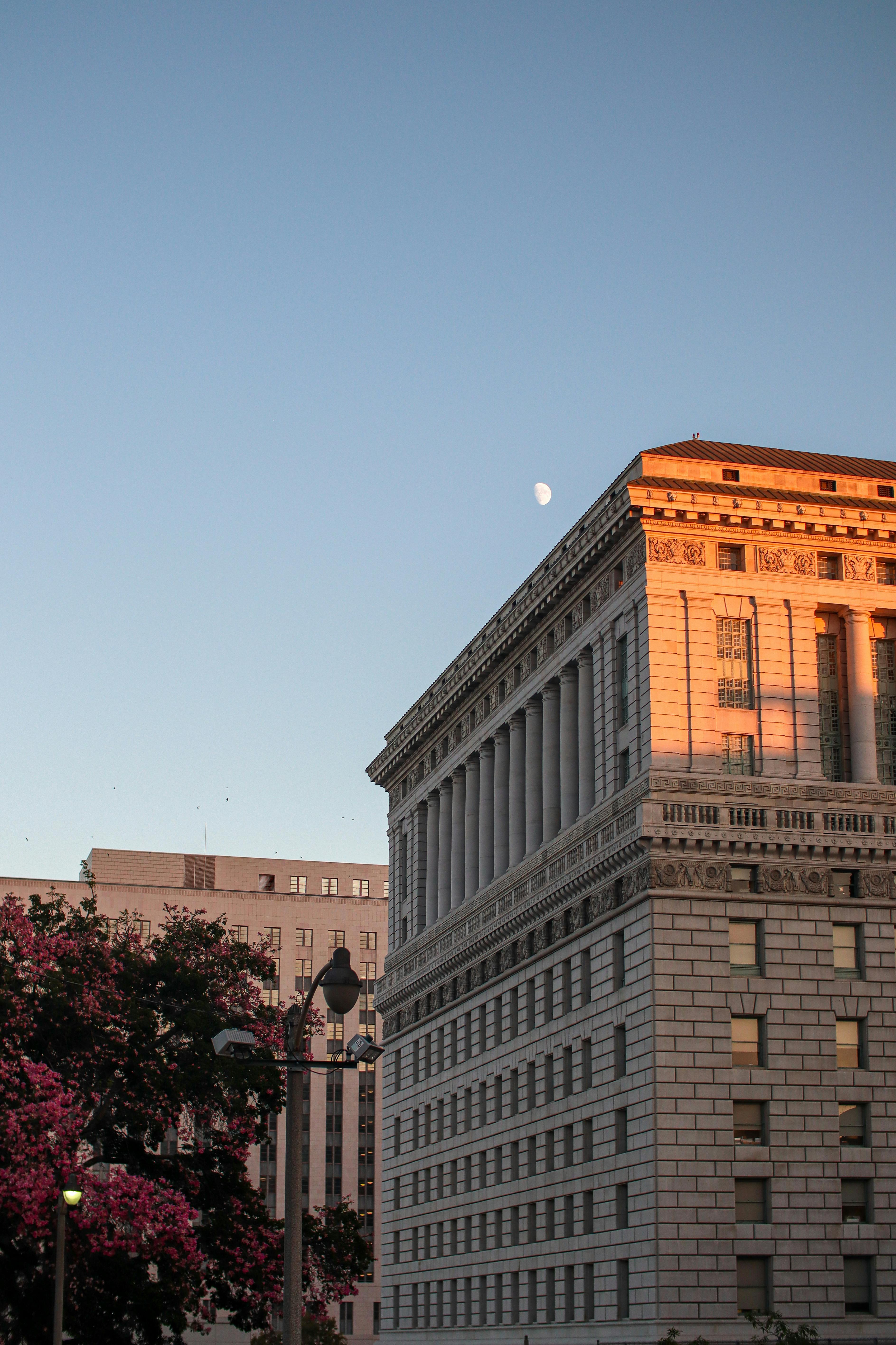 Shadow on Building Wall at Sunset · Free Stock Photo