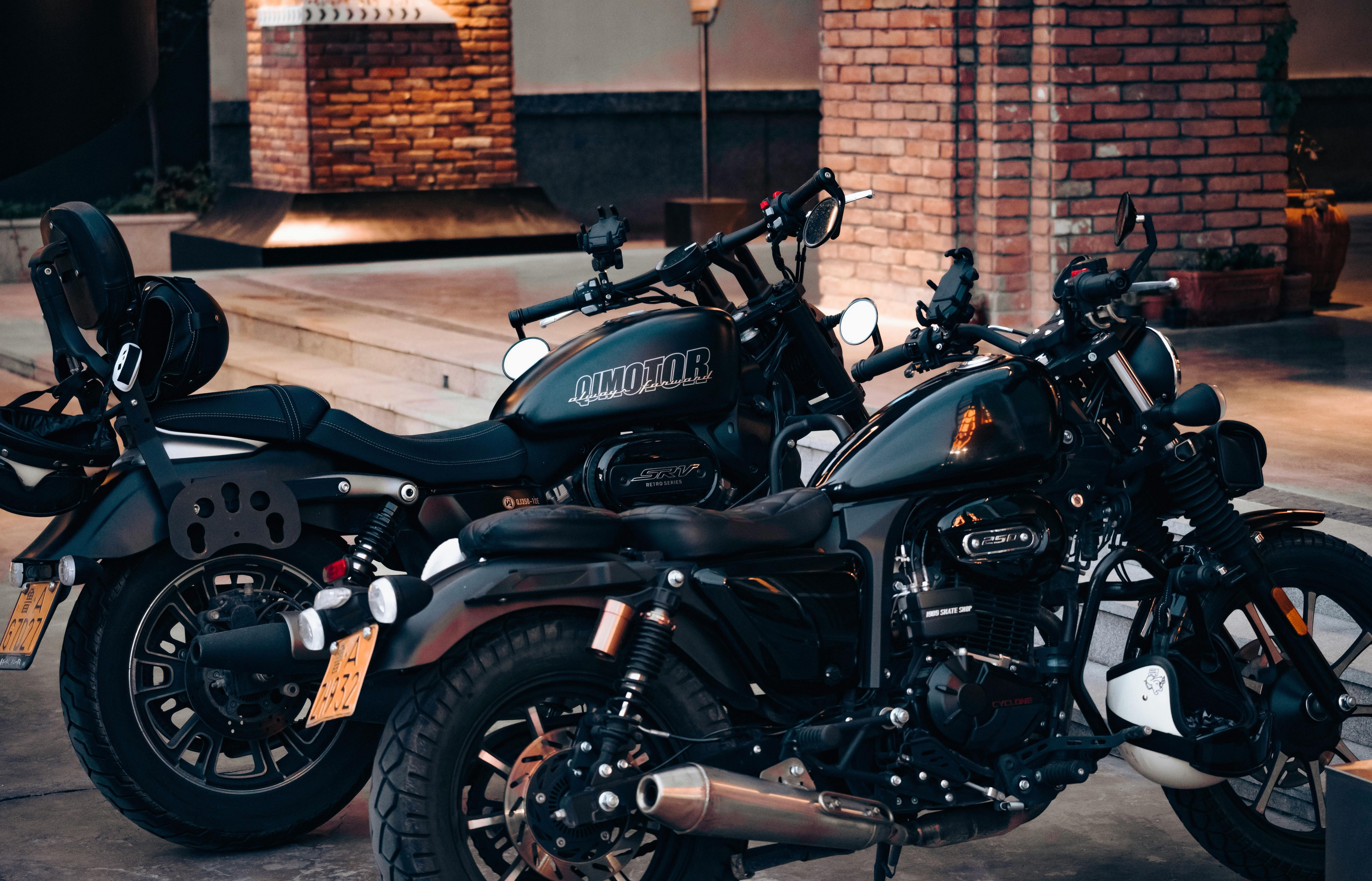 Black Motorbikes Parked · Free Stock Photo