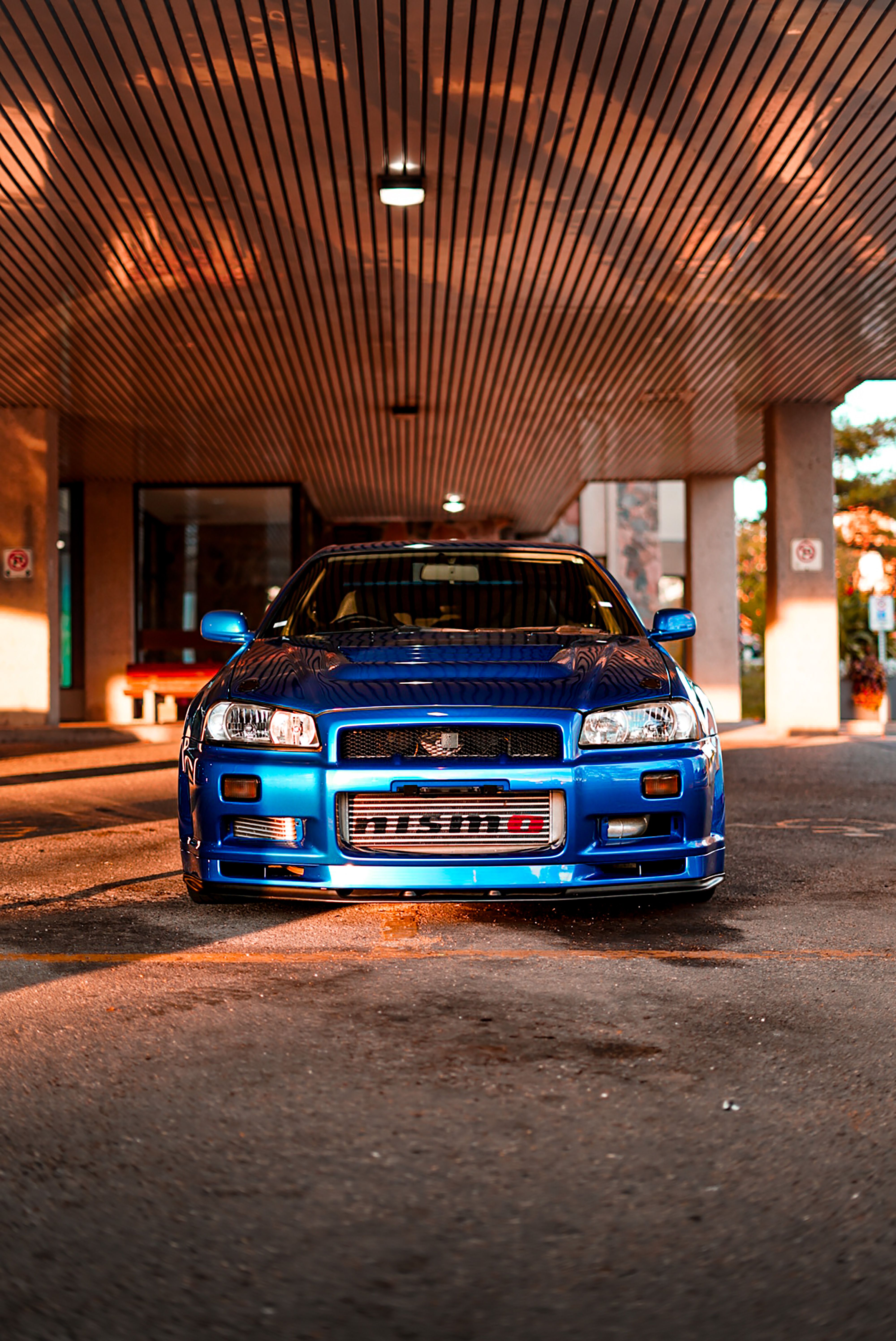Nissan Skyline GT-R on a Parking Lot at Night · Free Stock Photo