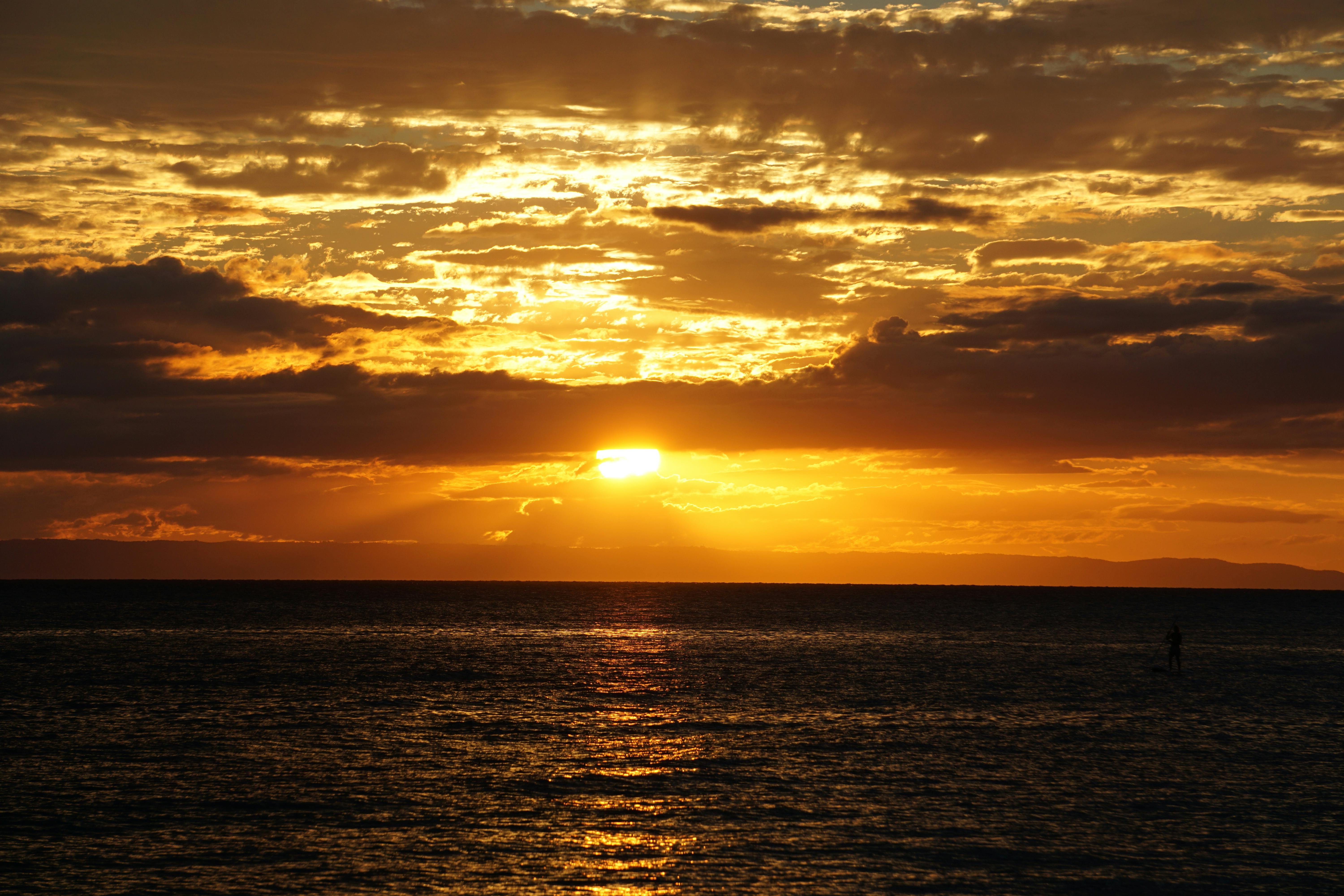 Yellow Sky at Sunset · Free Stock Photo