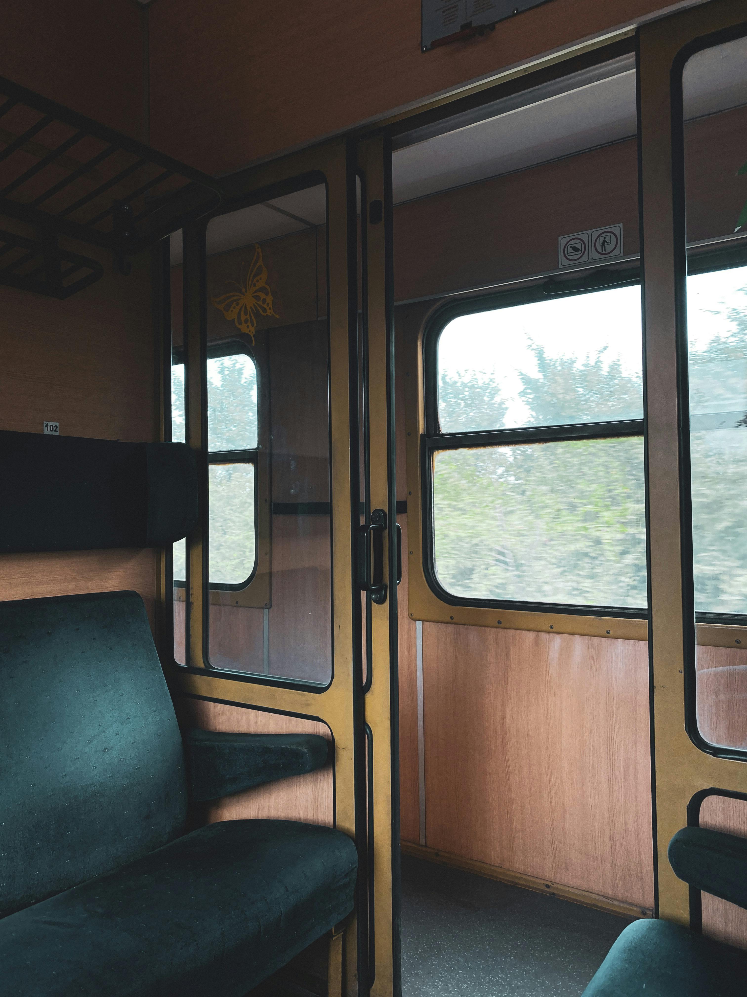 Interior of Old Fashioned Train · Free Stock Photo