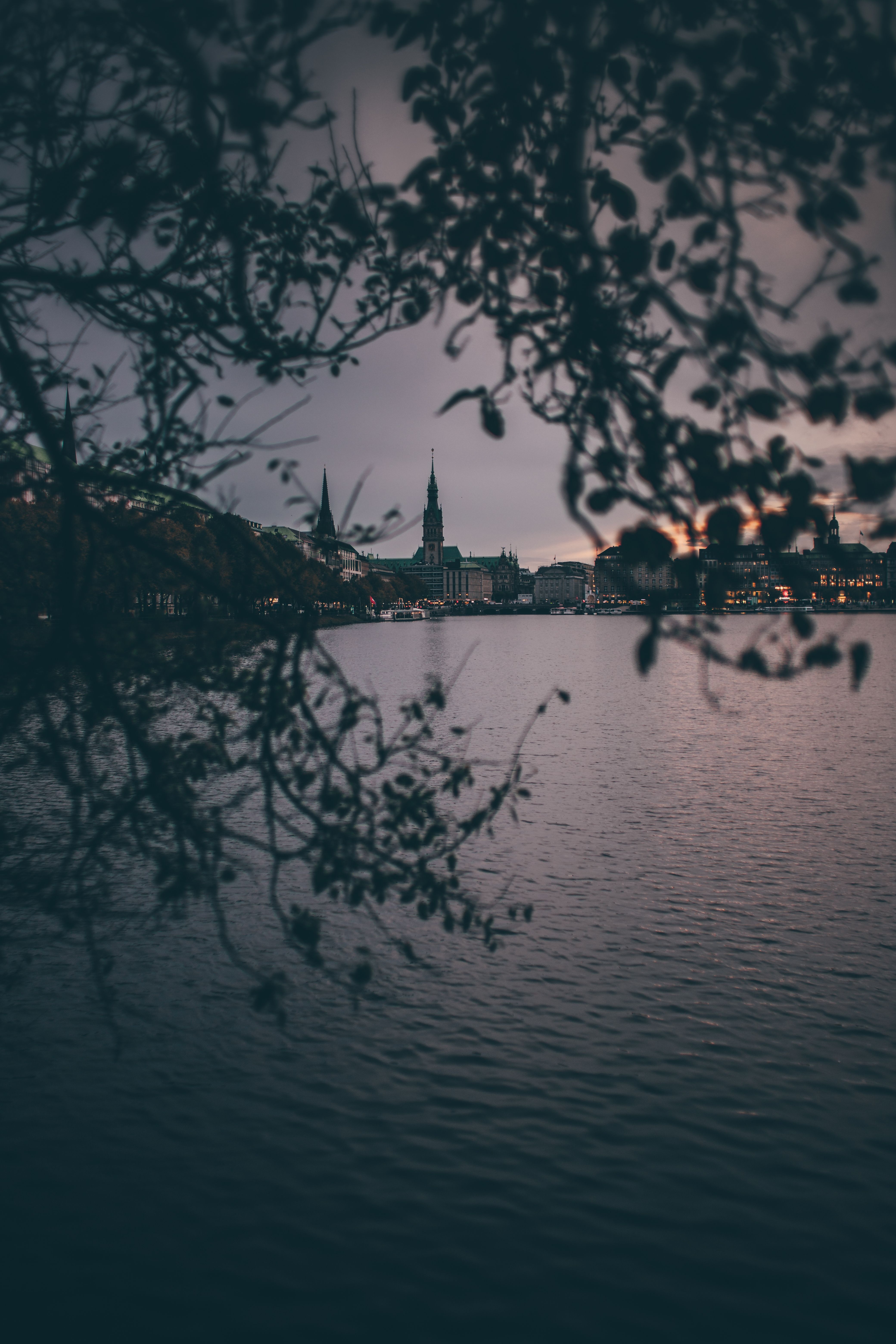 Buildings Near River During Night Time · Free Stock Photo