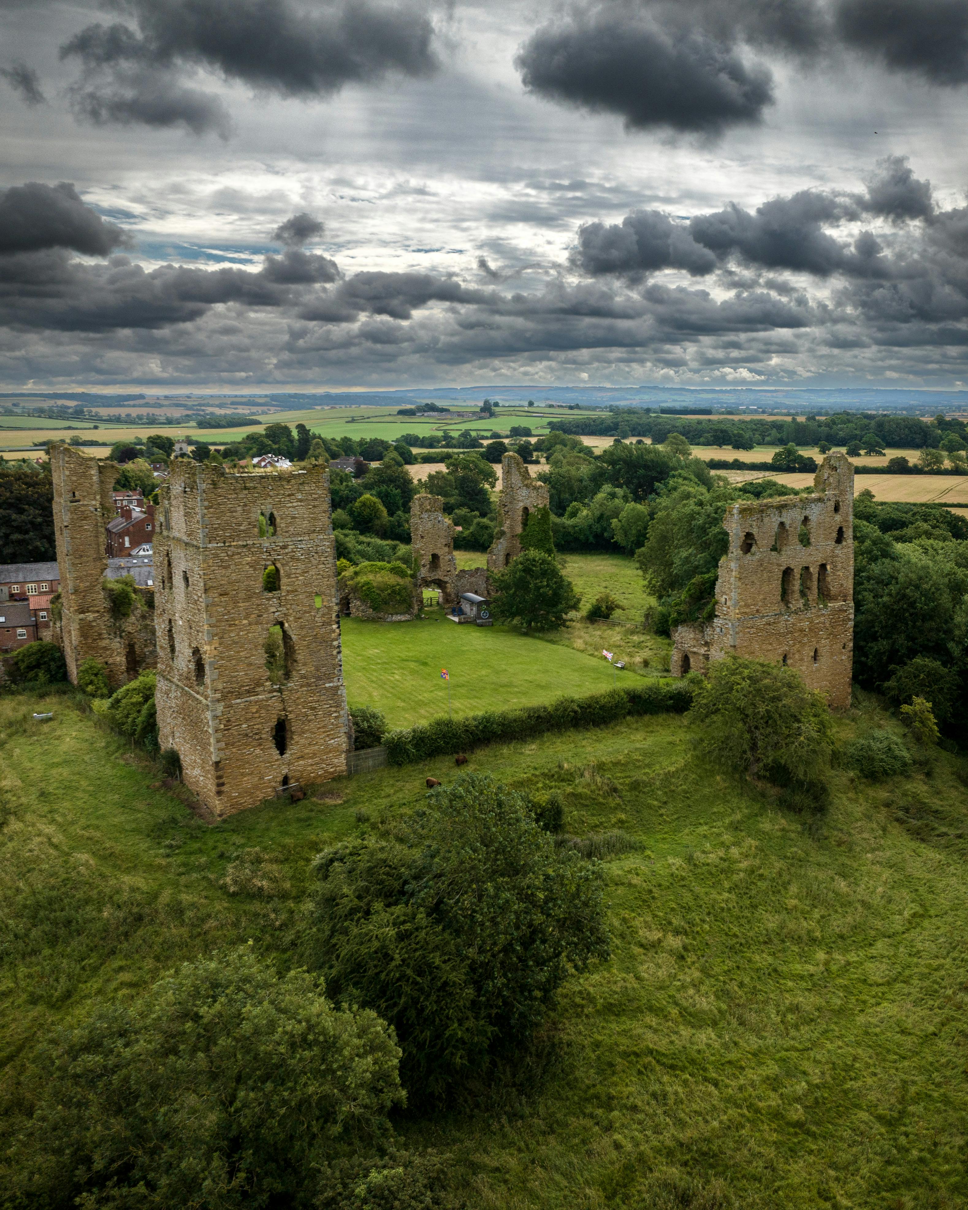 Castle Ruins on Hill in Summer · Free Stock Photo