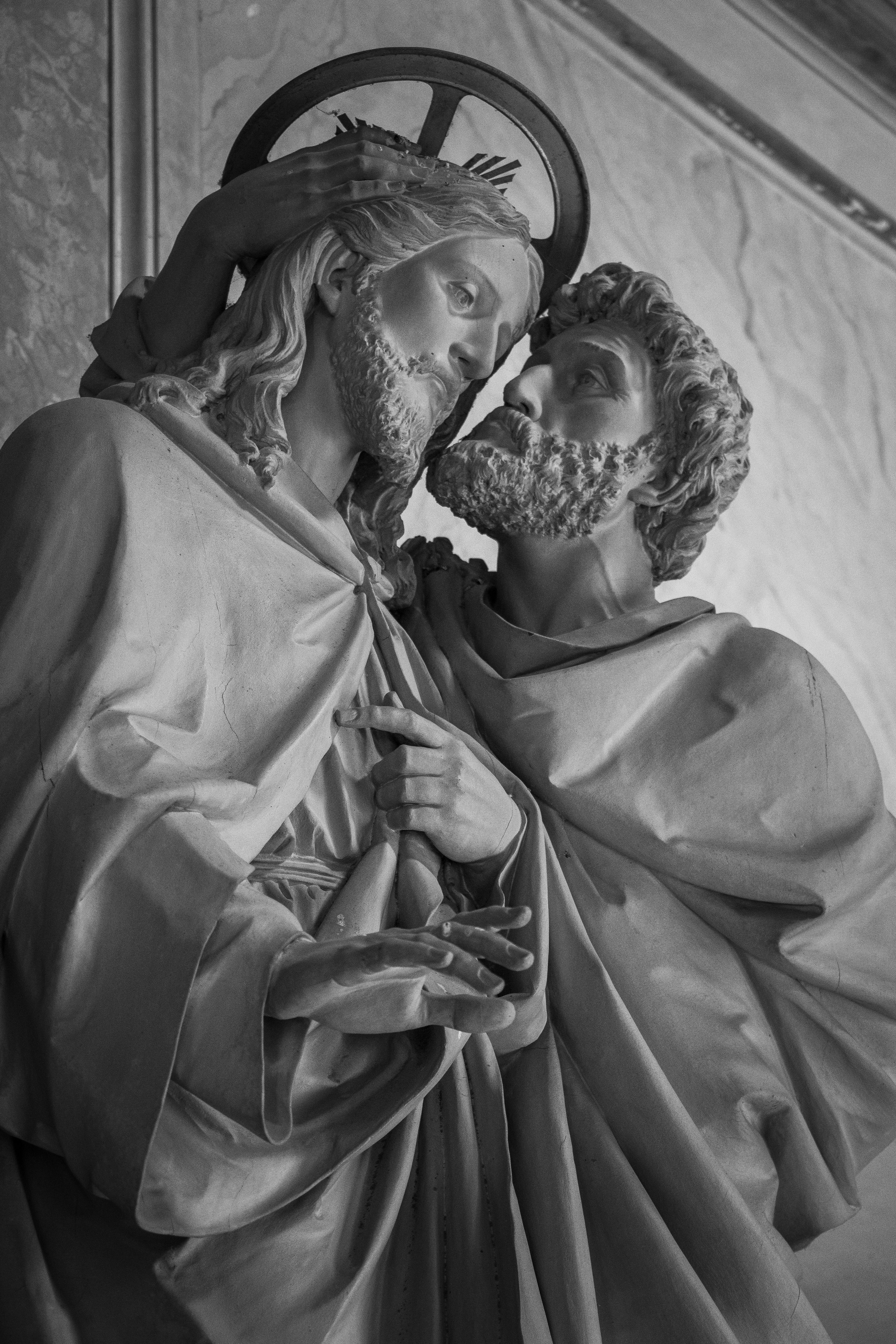 Jesus Christ Statue with Flower Arrangement · Free Stock Photo