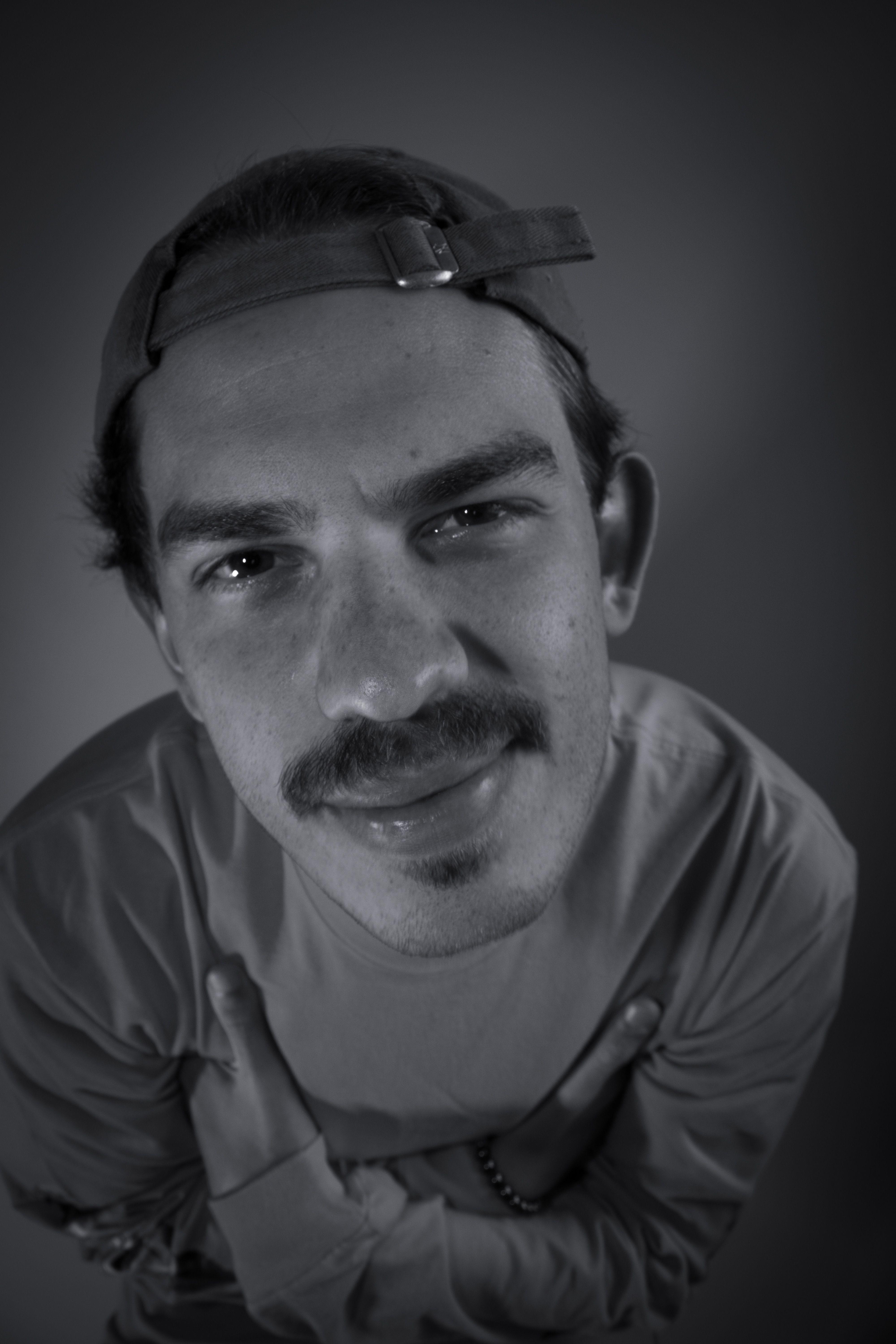 Face of Man with Moustache · Free Stock Photo