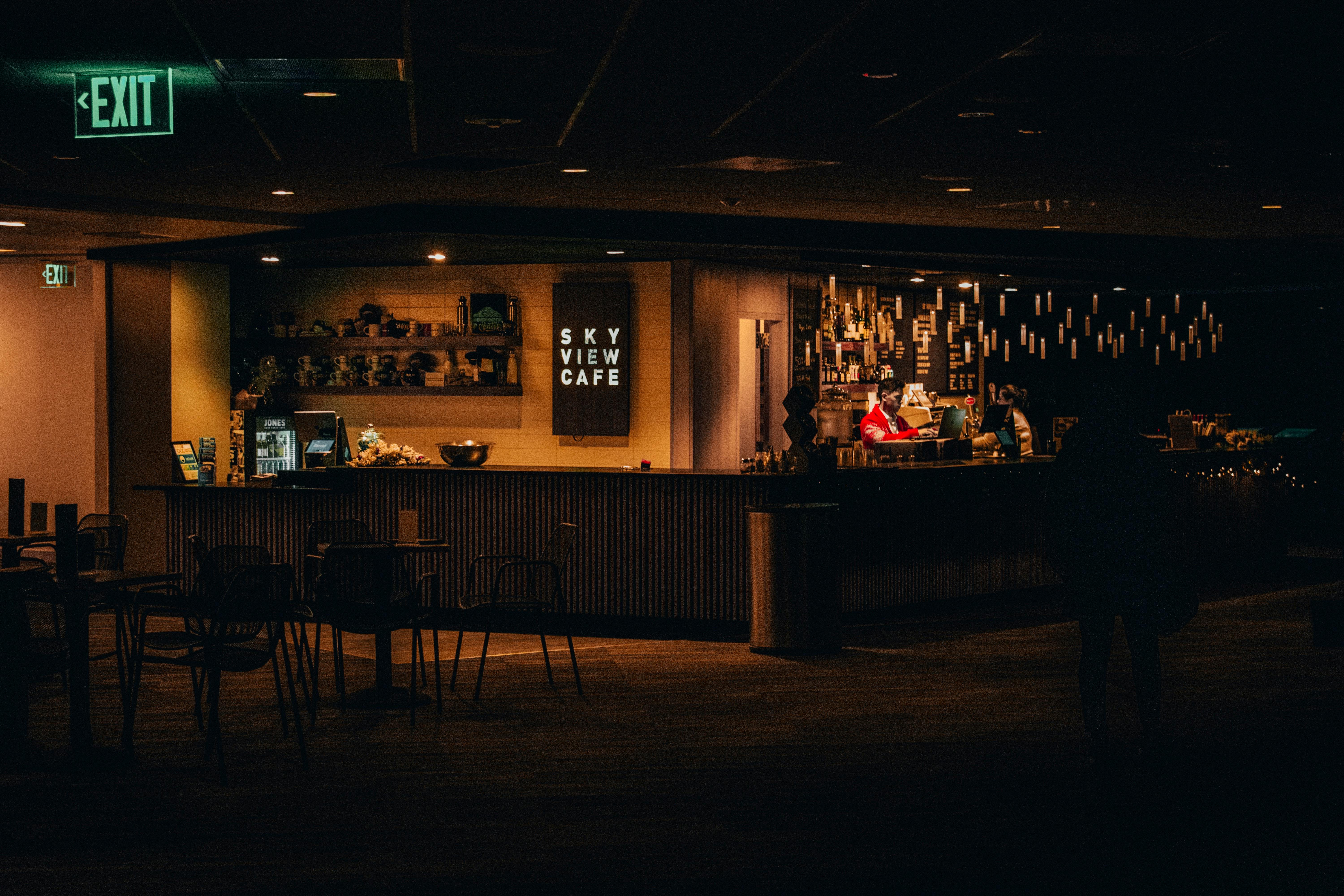 Dark Interior of a Cafe · Free Stock Photo