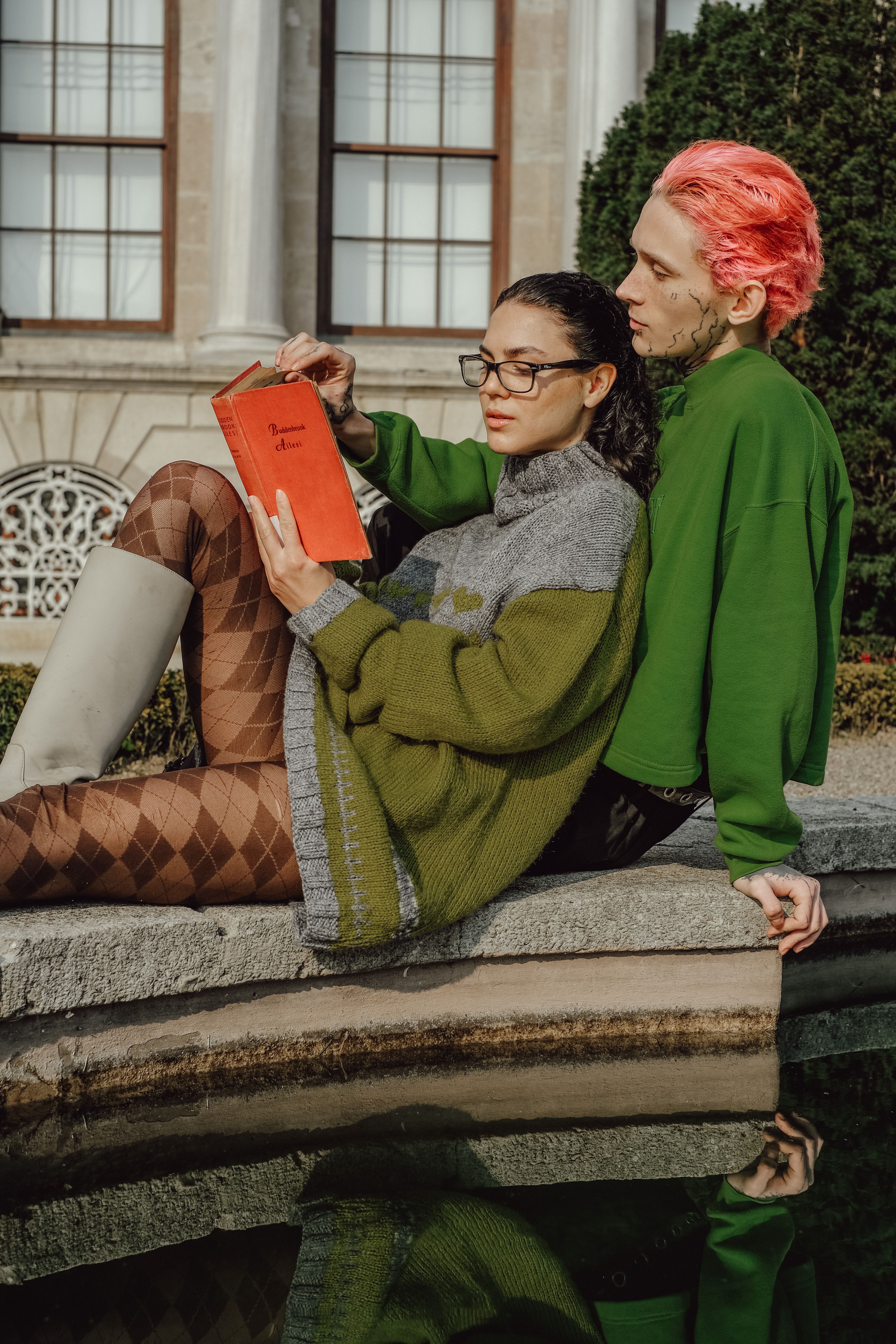 Cute Couple Reading a Book Together · Free Stock Photo