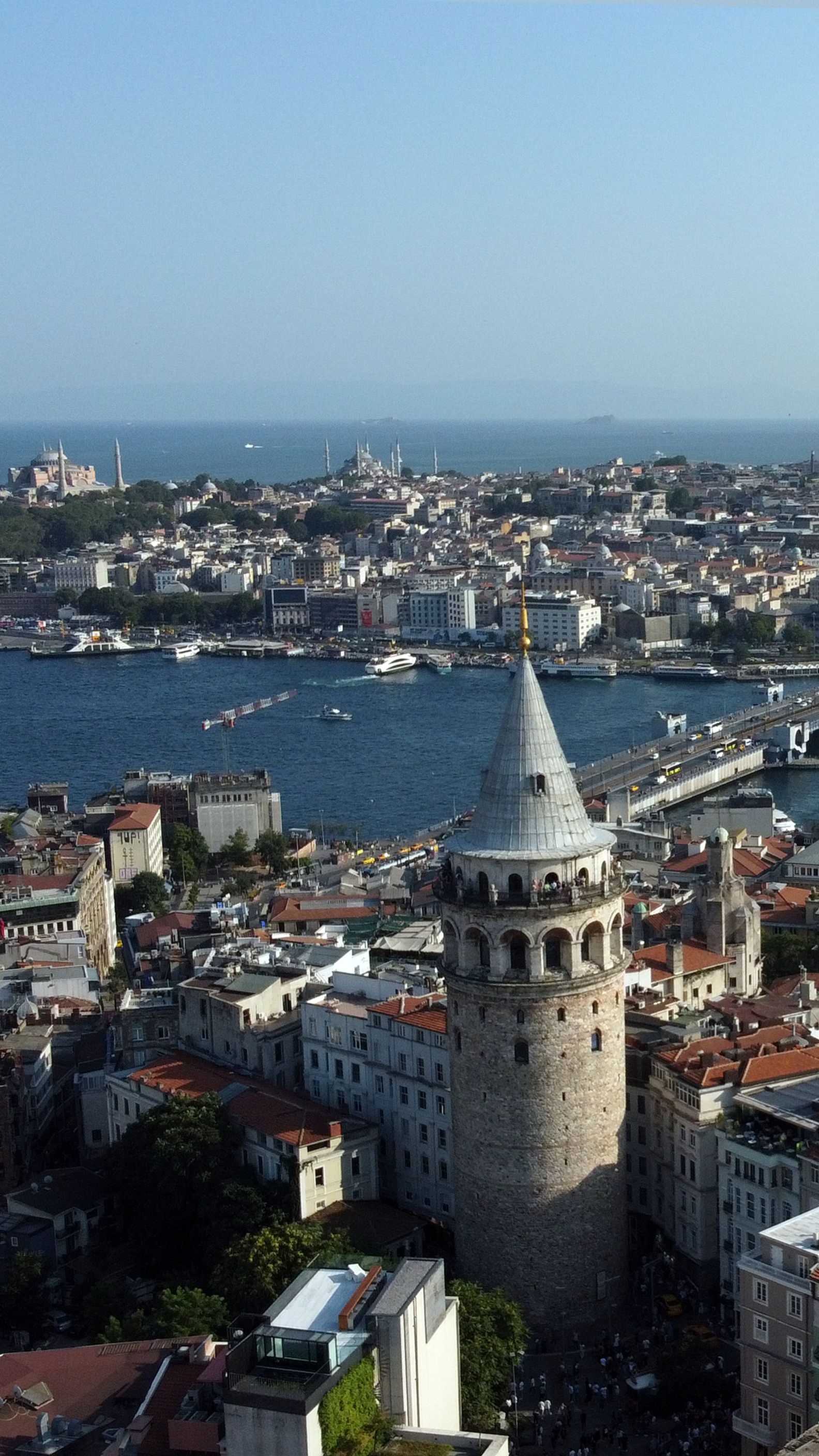 Waterfront City Buildings on Bosphorus Strait · Free Stock Photo