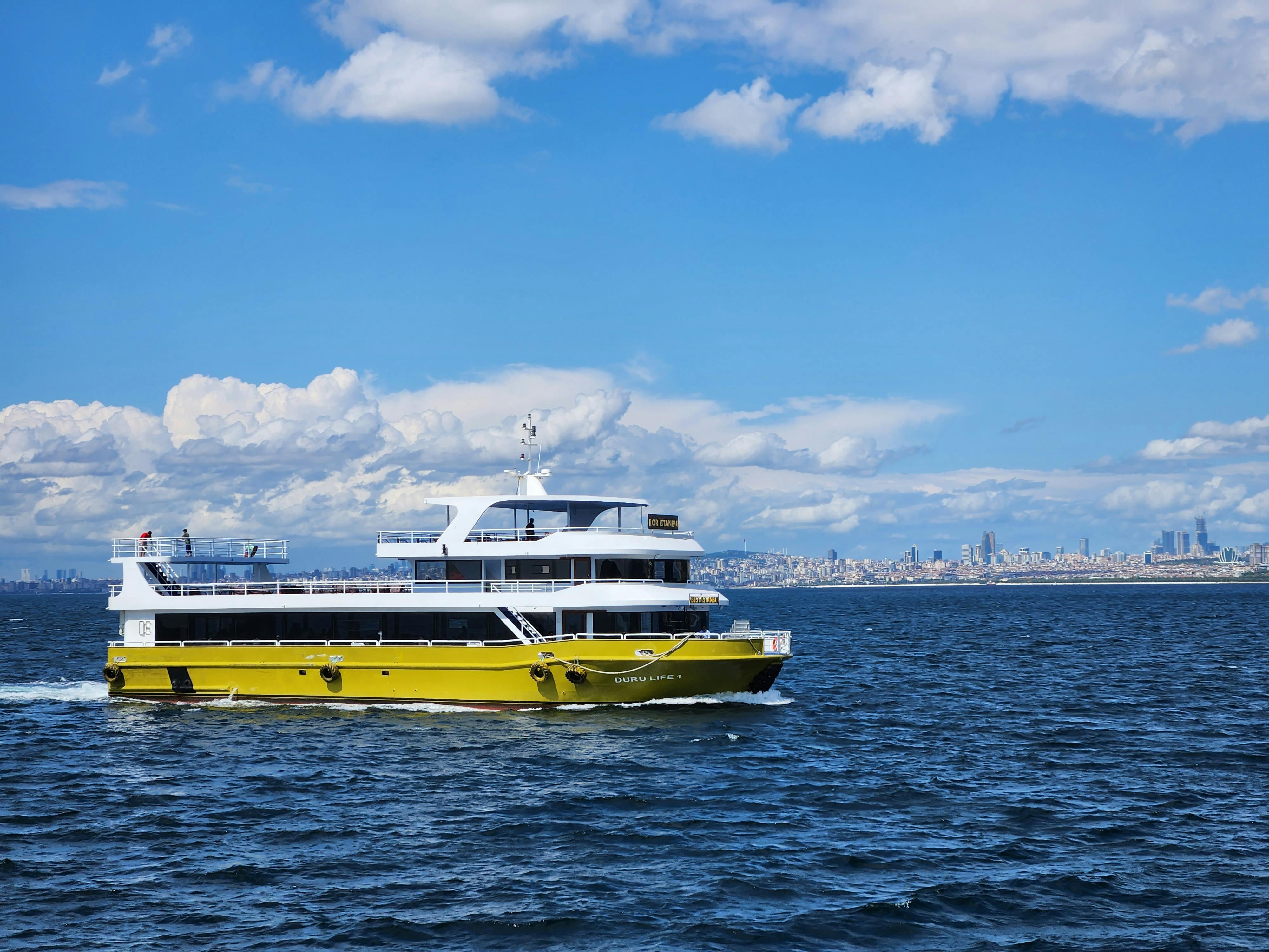 Ferry Swimming in a Sea · Free Stock Photo