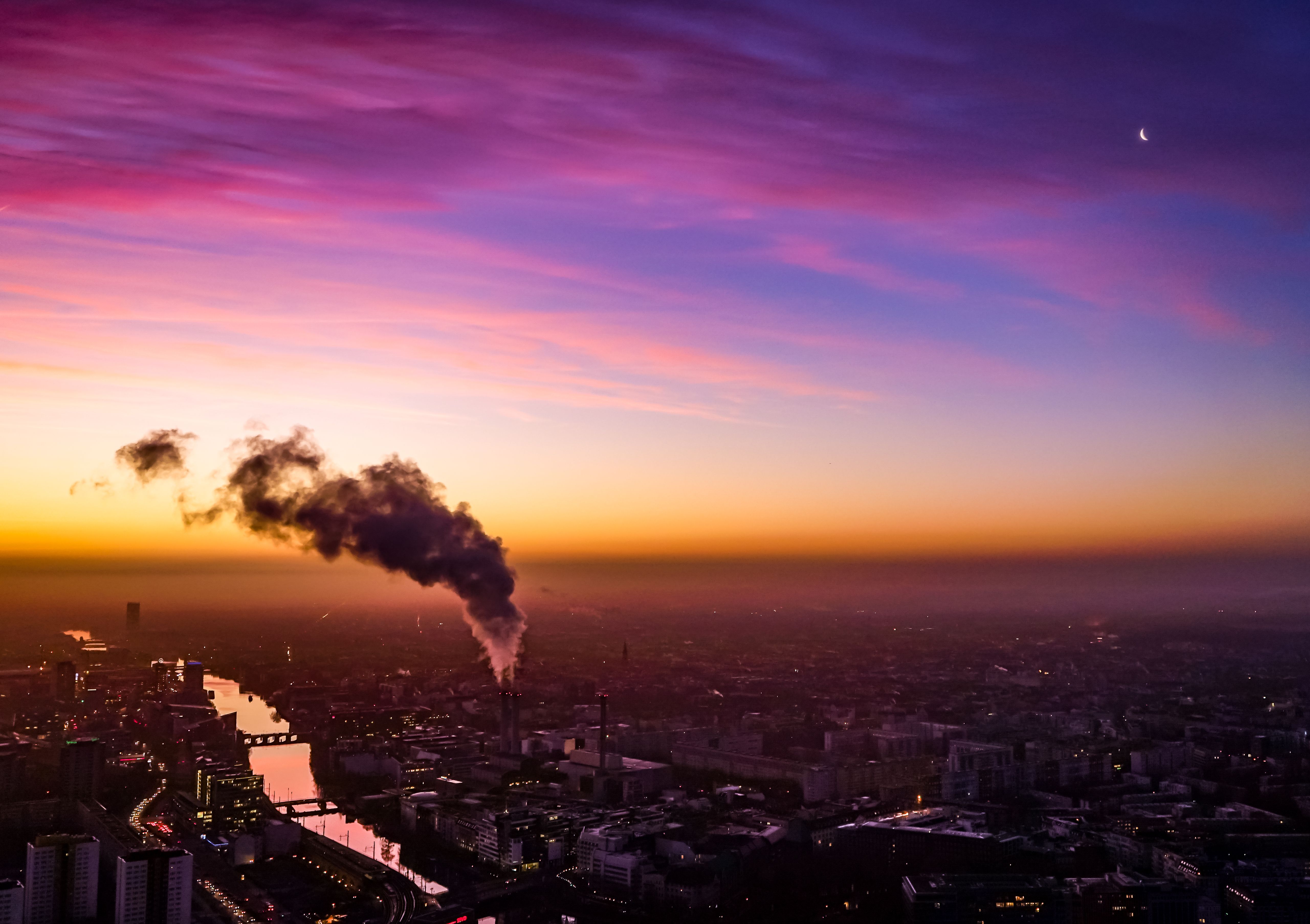View of a City at Dusk · Free Stock Photo