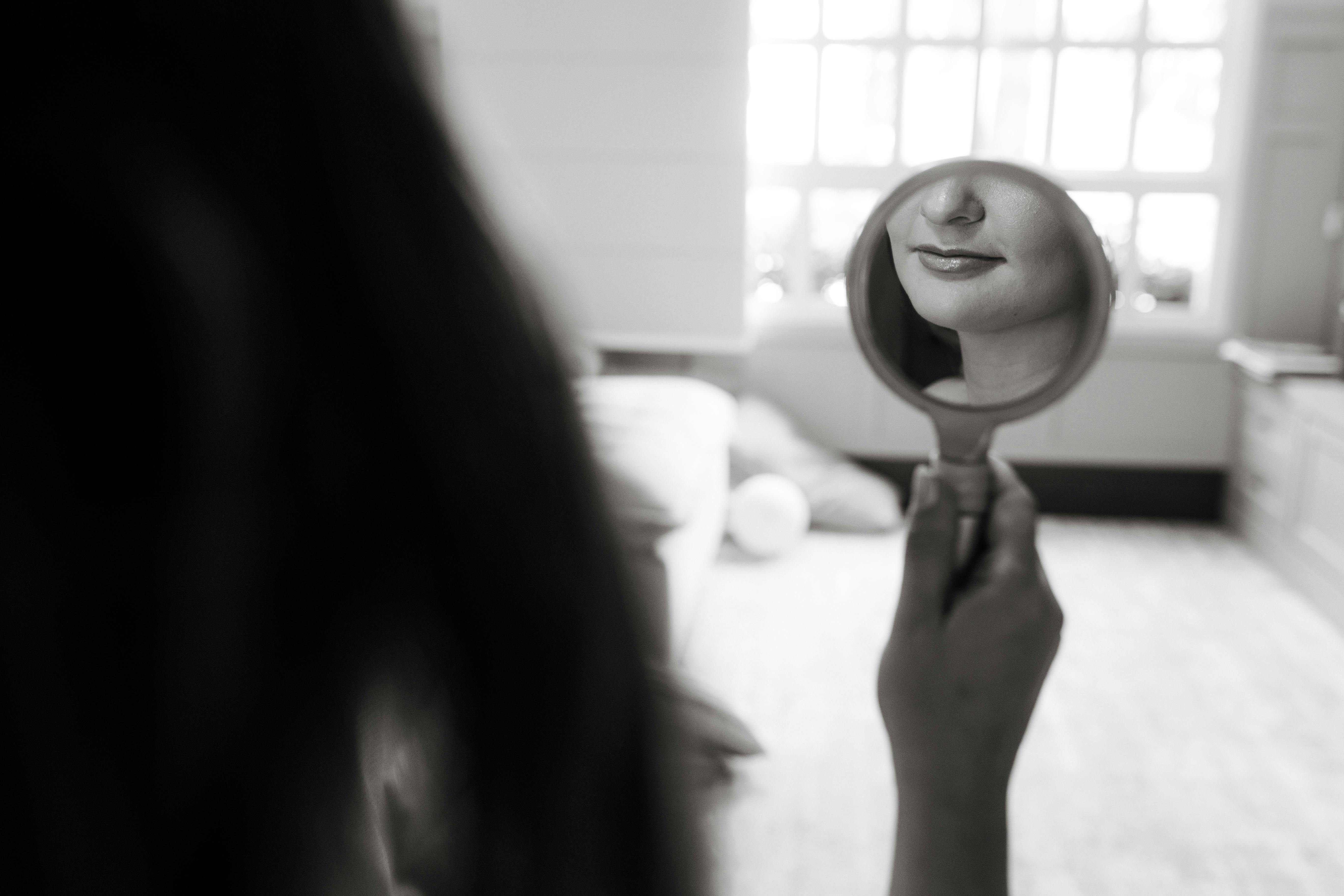 Woman Face Reflection in Mirror · Free Stock Photo