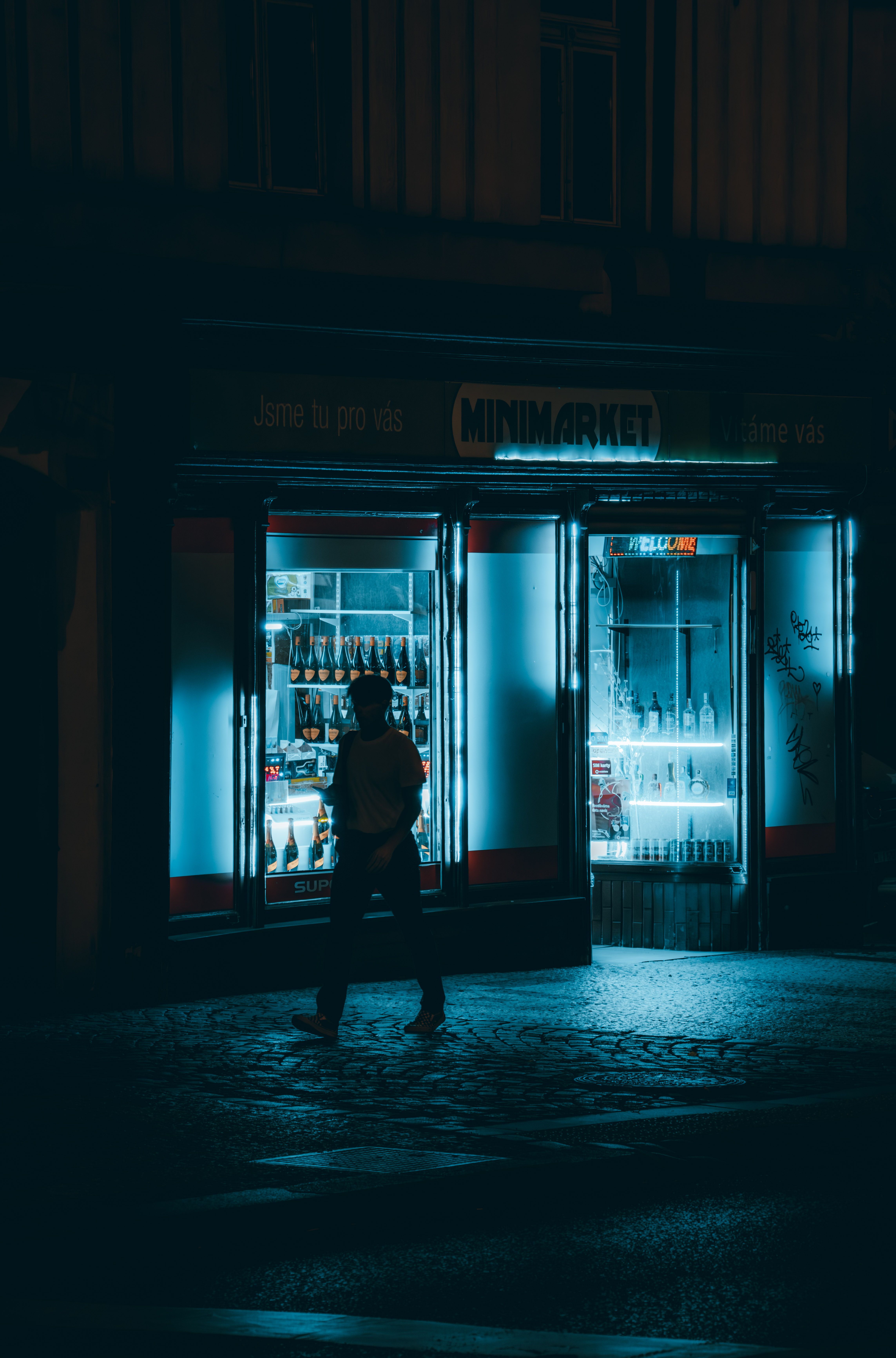 Store Illuminated at Night · Free Stock Photo