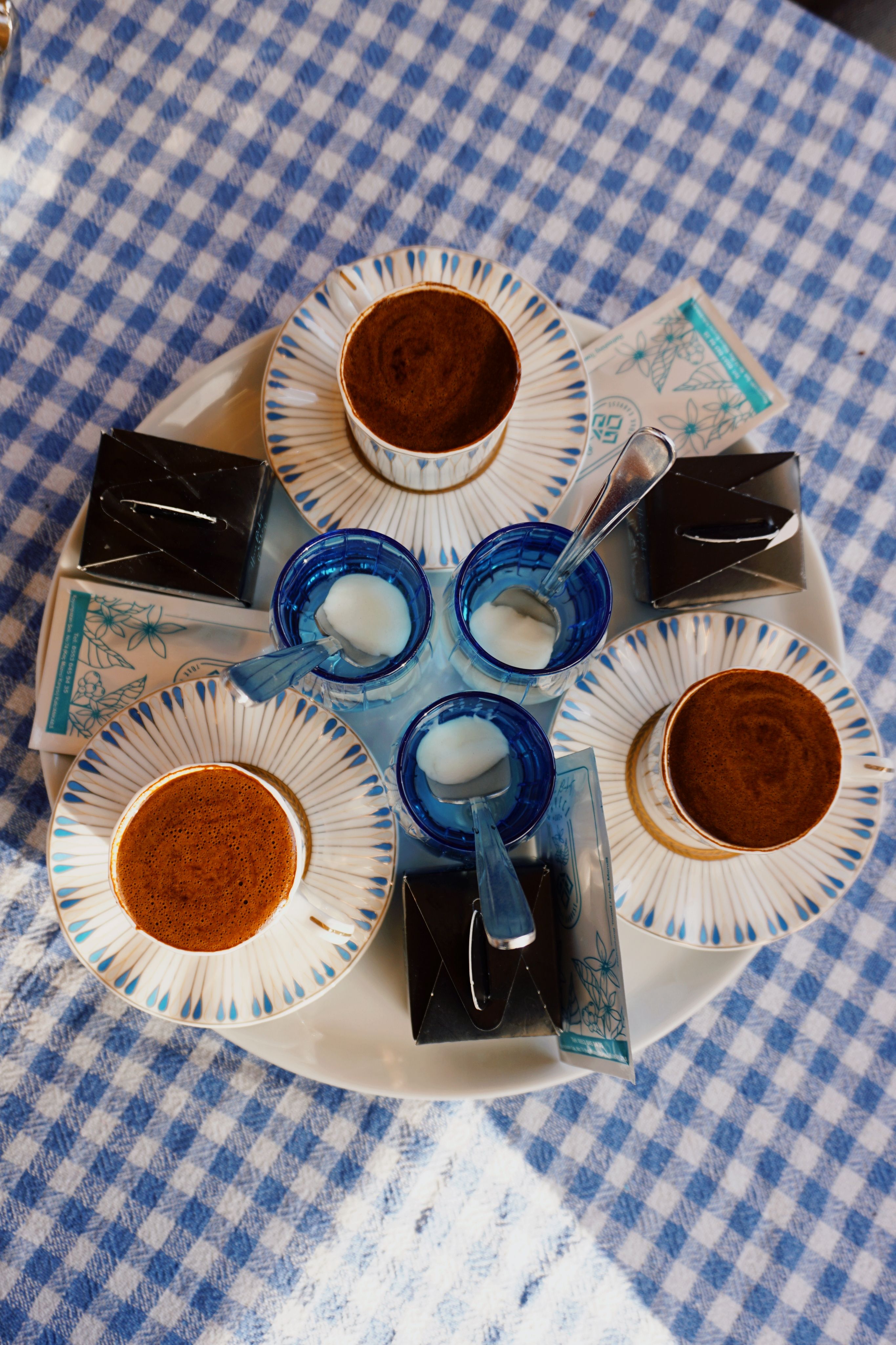 Cups of Turkish Coffee Served on Plate · Free Stock Photo