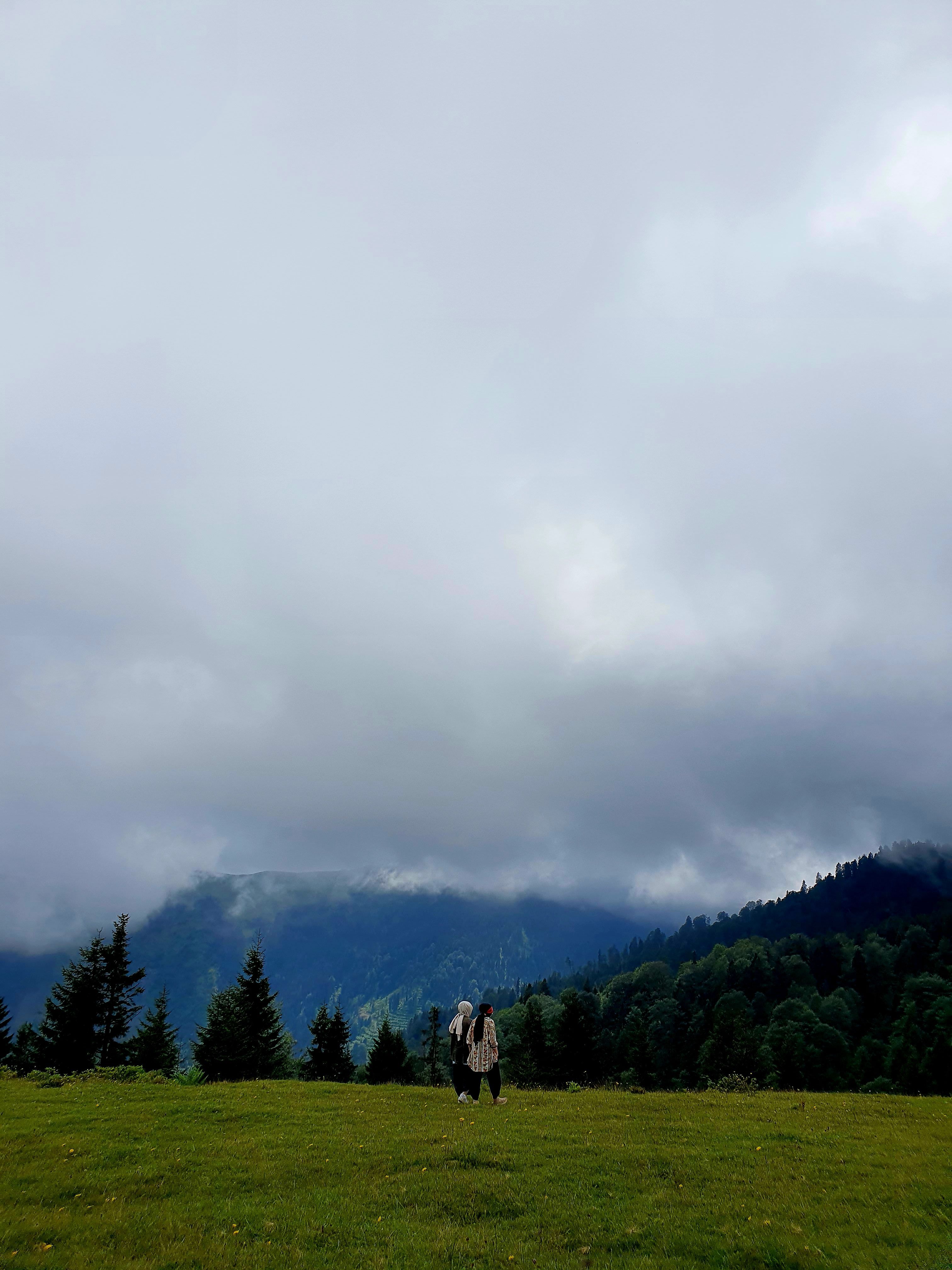 Woman in Green Dress Walking on Meadow with Flowers · Free Stock Photo