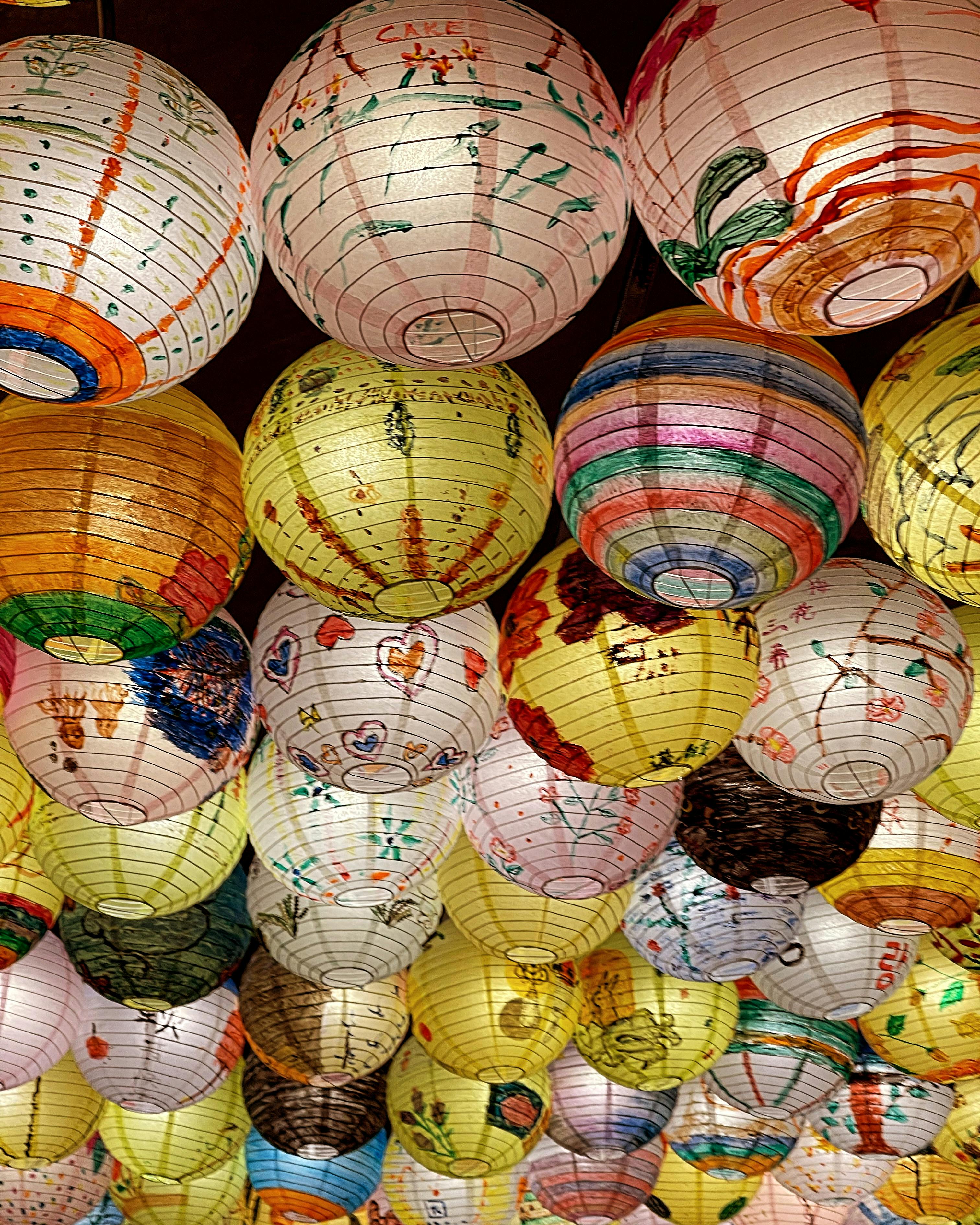 Assorted Colored Lighted Paper Lanterns · Free Stock Photo