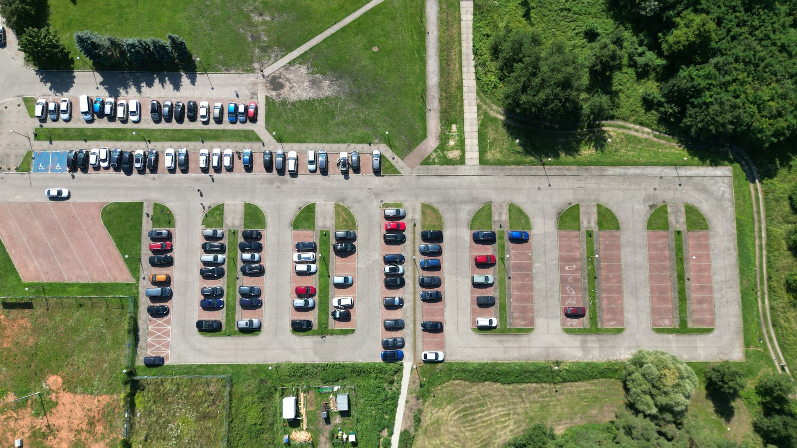 Spannende Parken Andreaskreuz Ausserorts Fotos