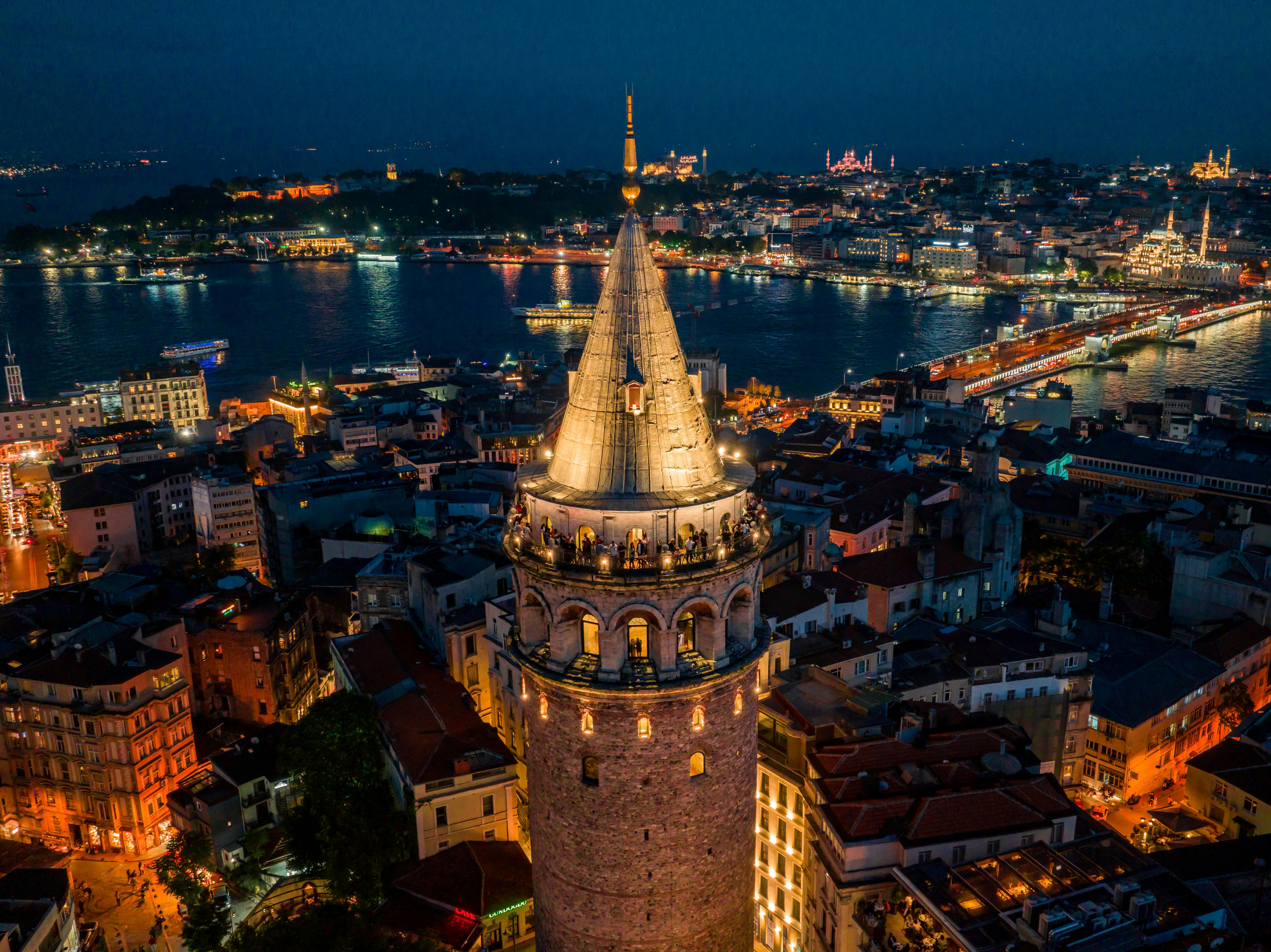 Galata Tower at Night · Free Stock Photo