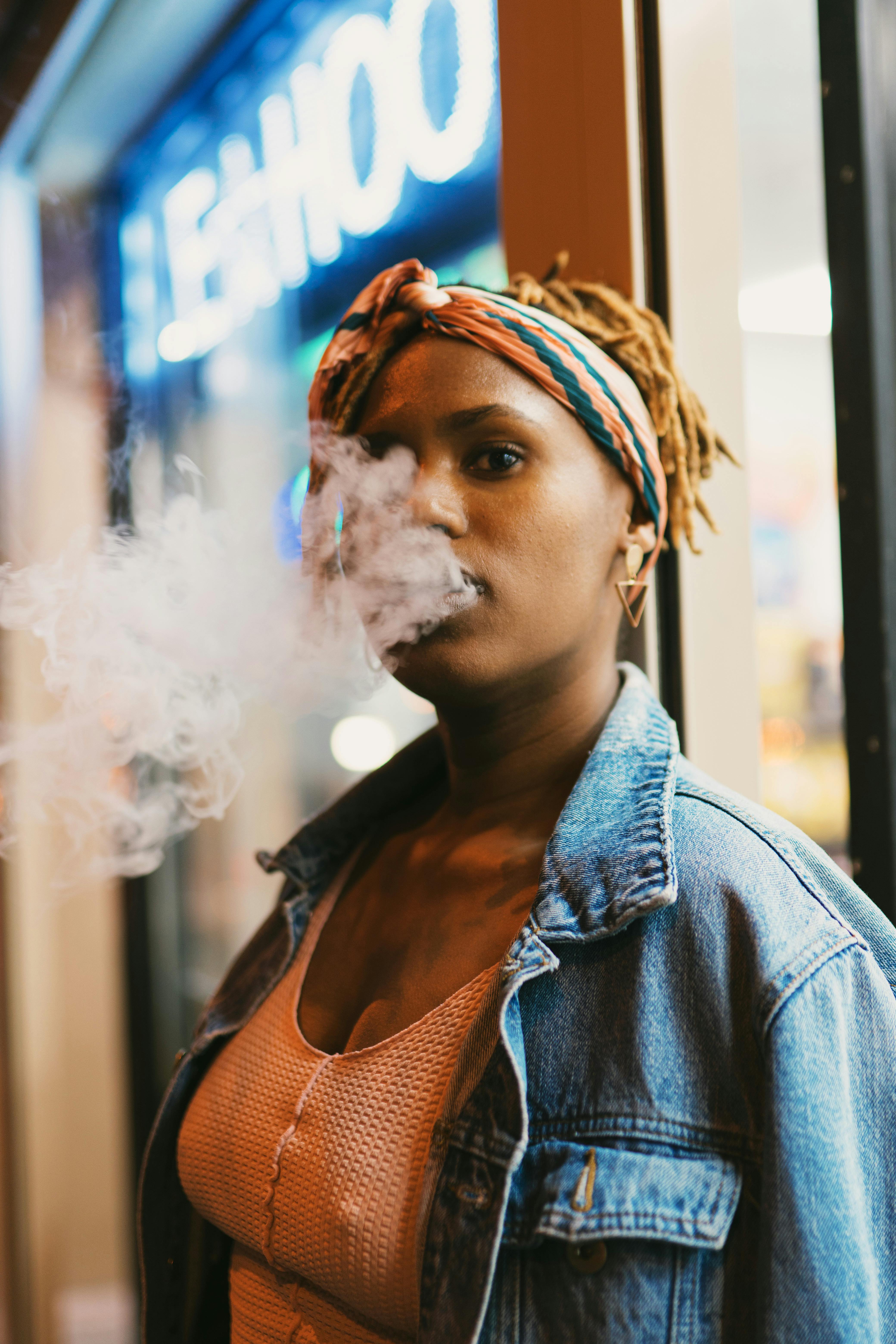 Portrait of Smoking Woman · Free Stock Photo