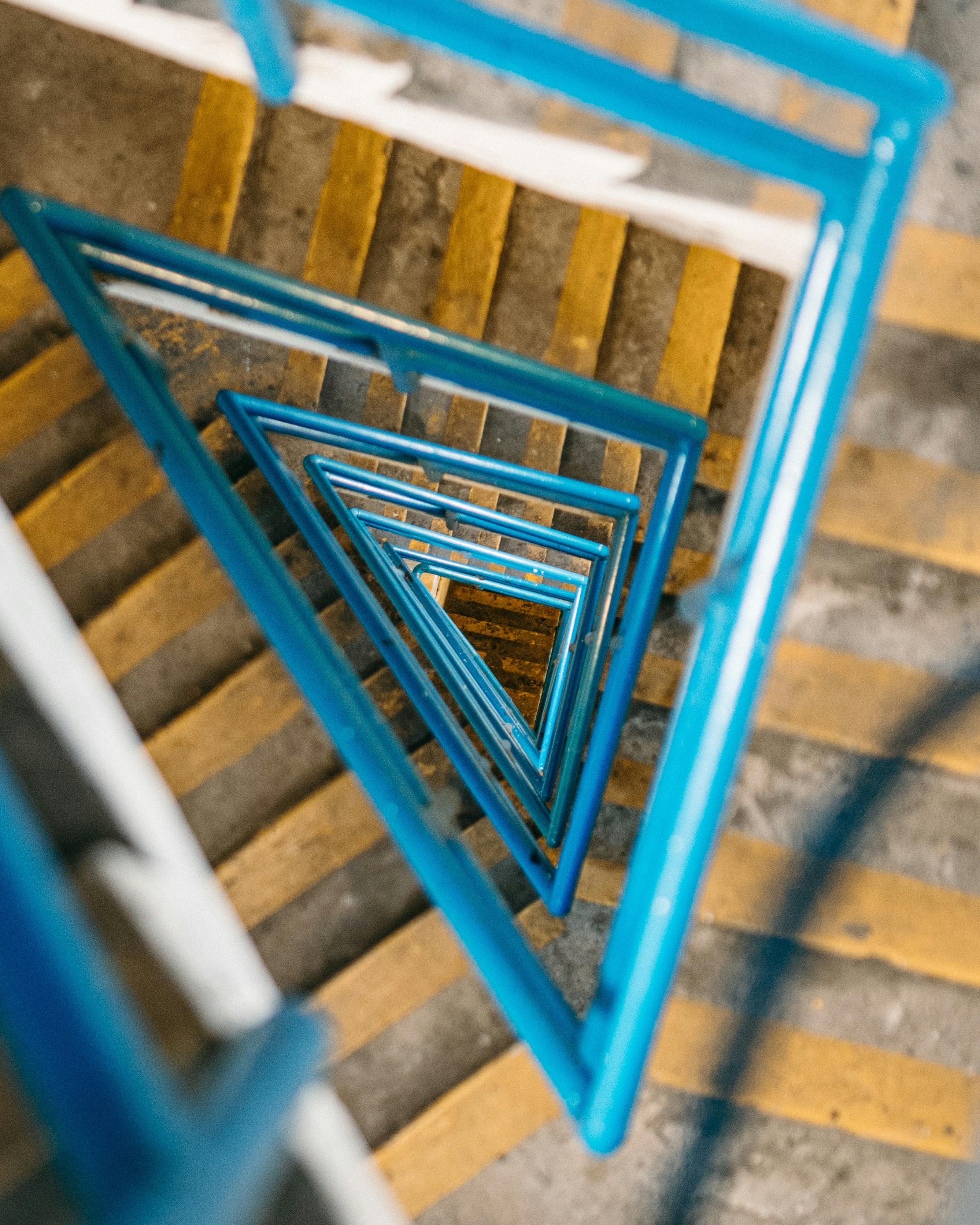 Triangular Handrails in Staircase · Free Stock Photo