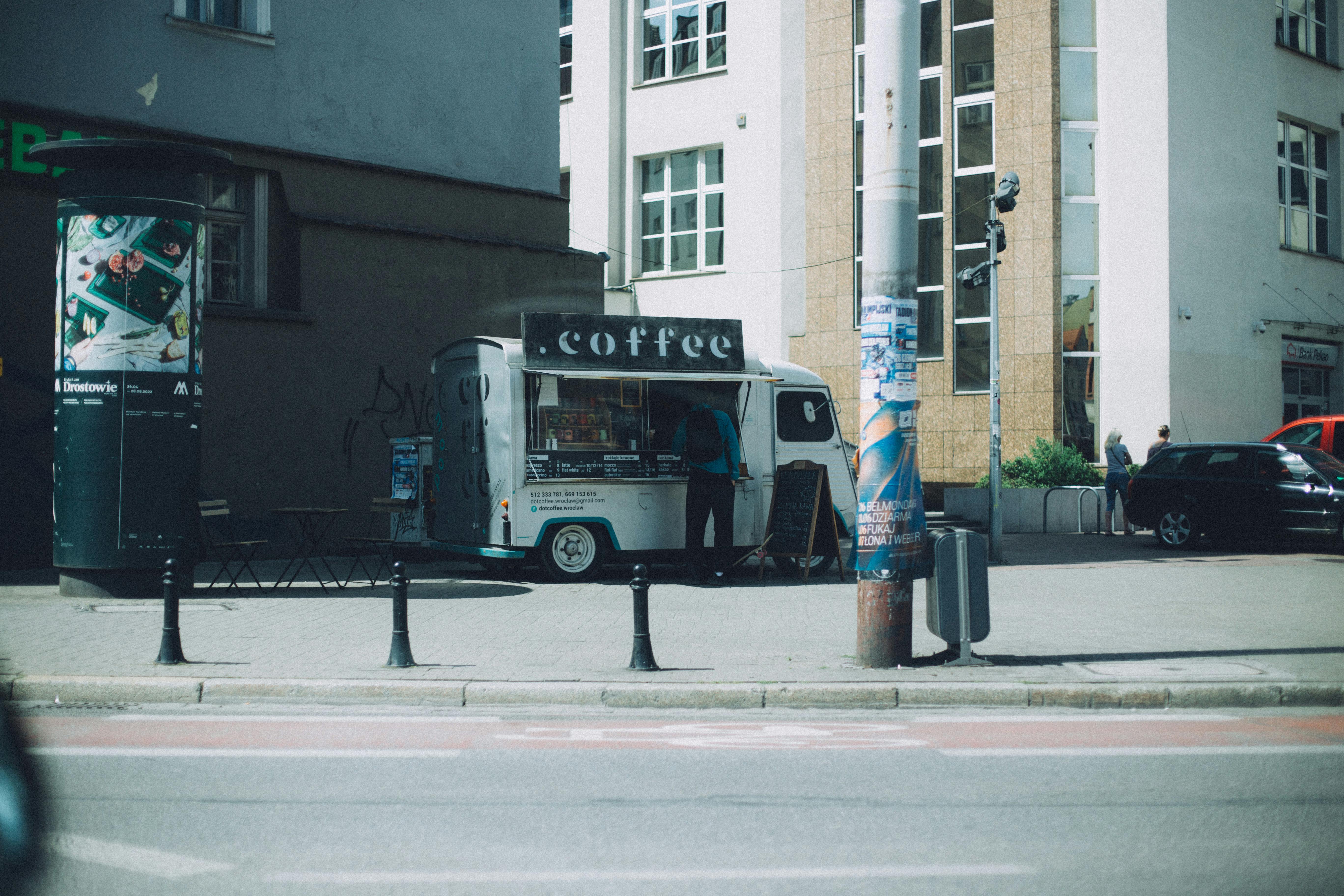 Food Truck on Sidewalk · Free Stock Photo
