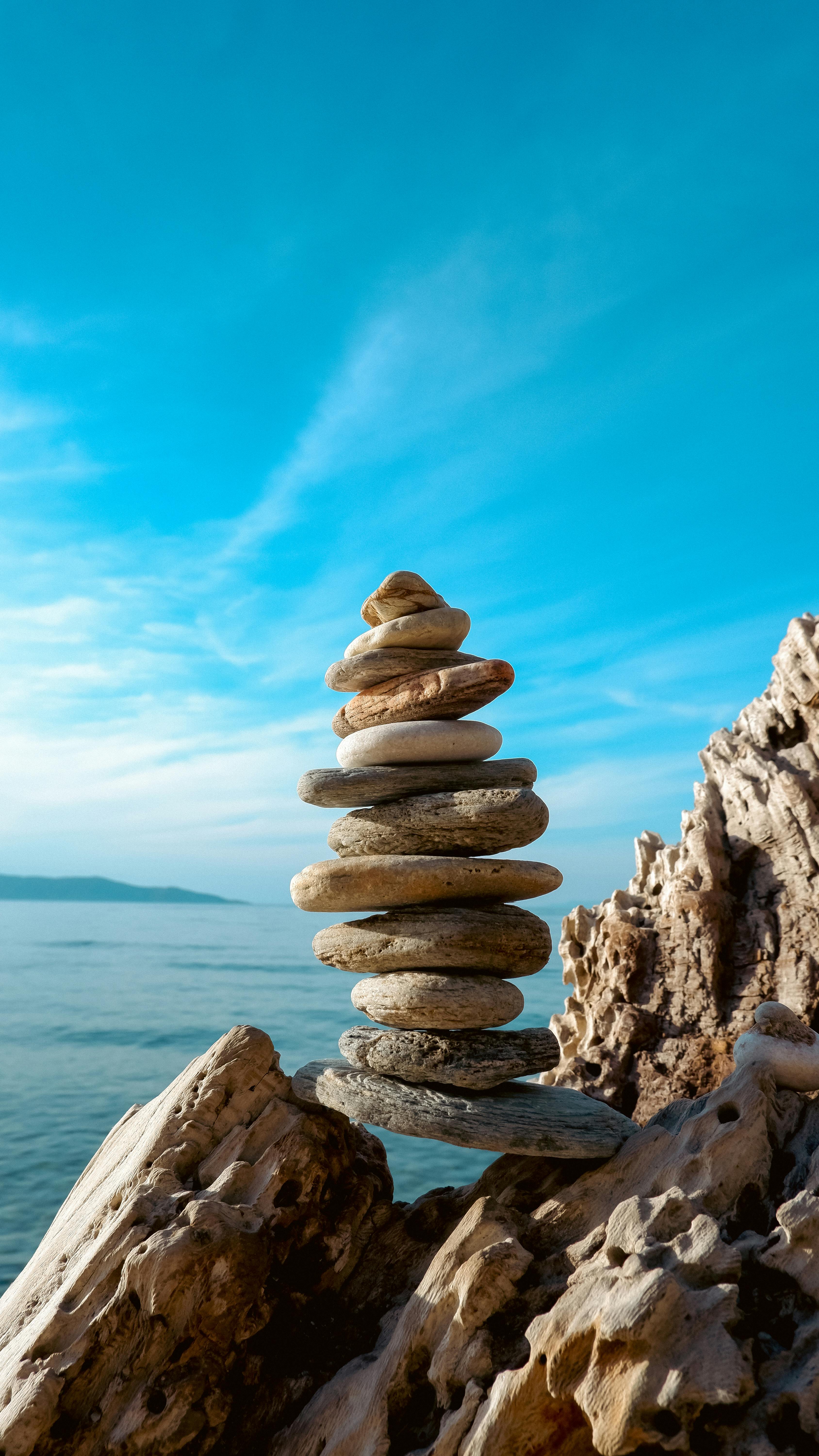 Tower of Rocks by the Shore · Free Stock Photo