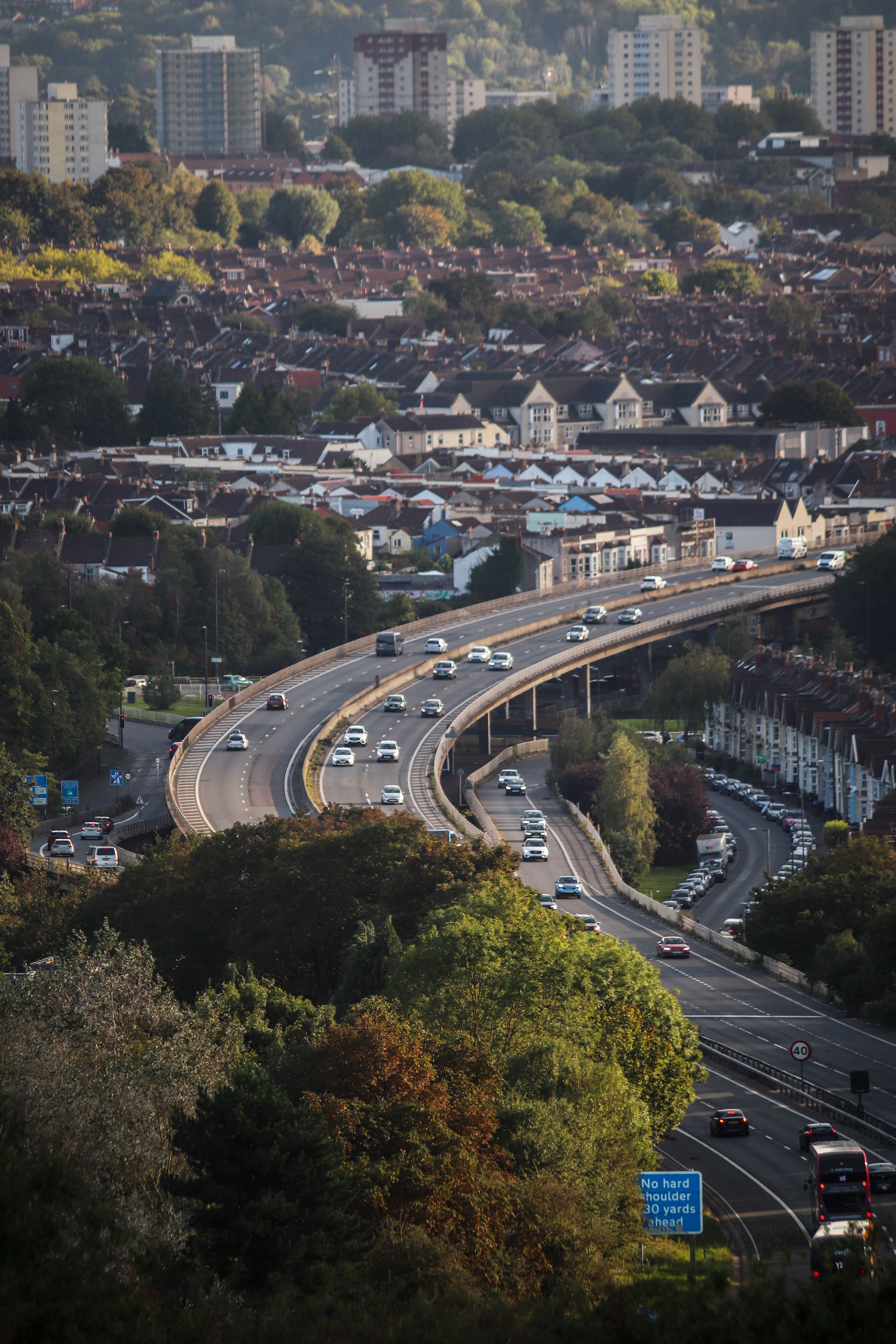 Aerial View of a Busy Road in City · Free Stock Photo