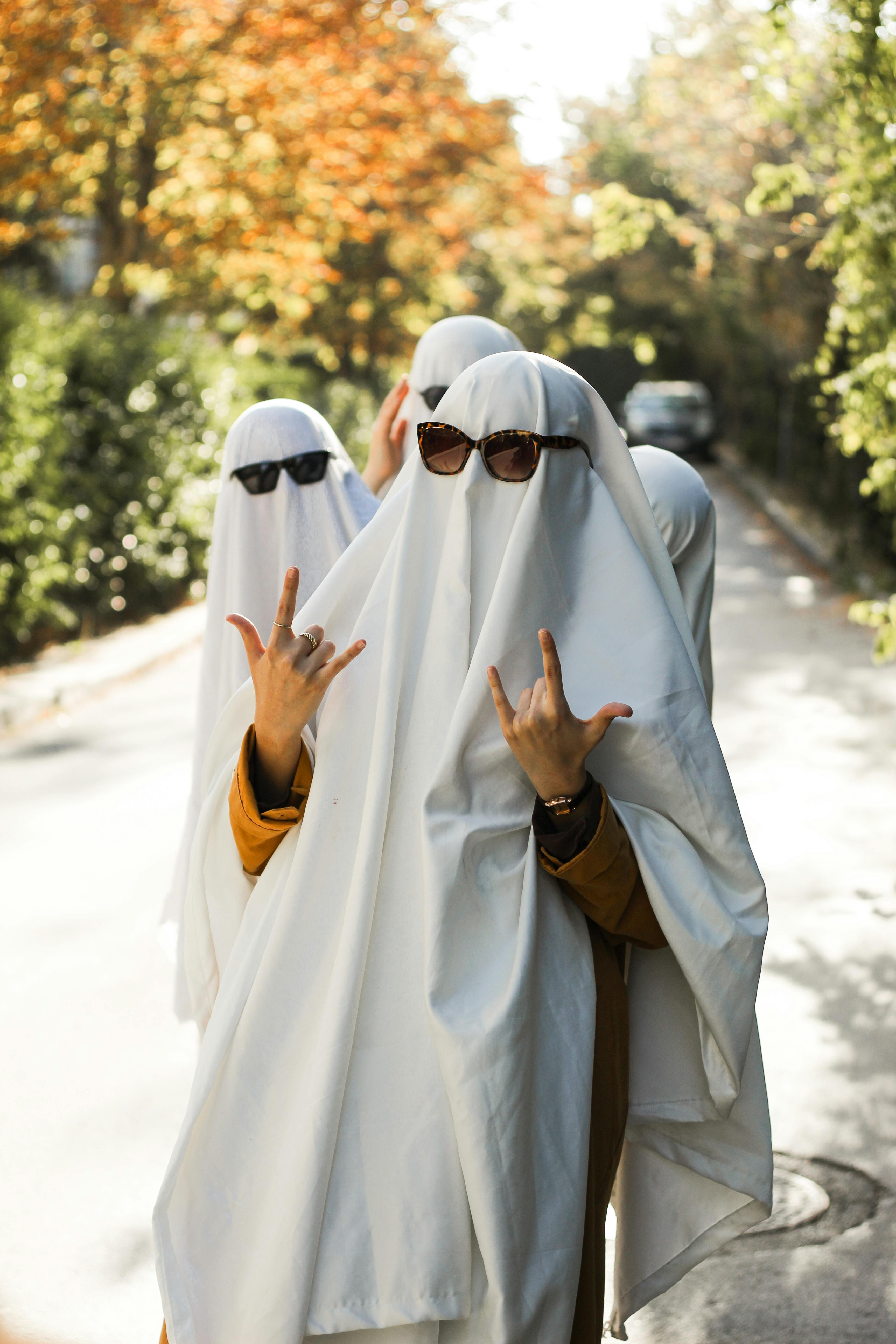 Group of Ghosts in Sunglasses · Free Stock Photo