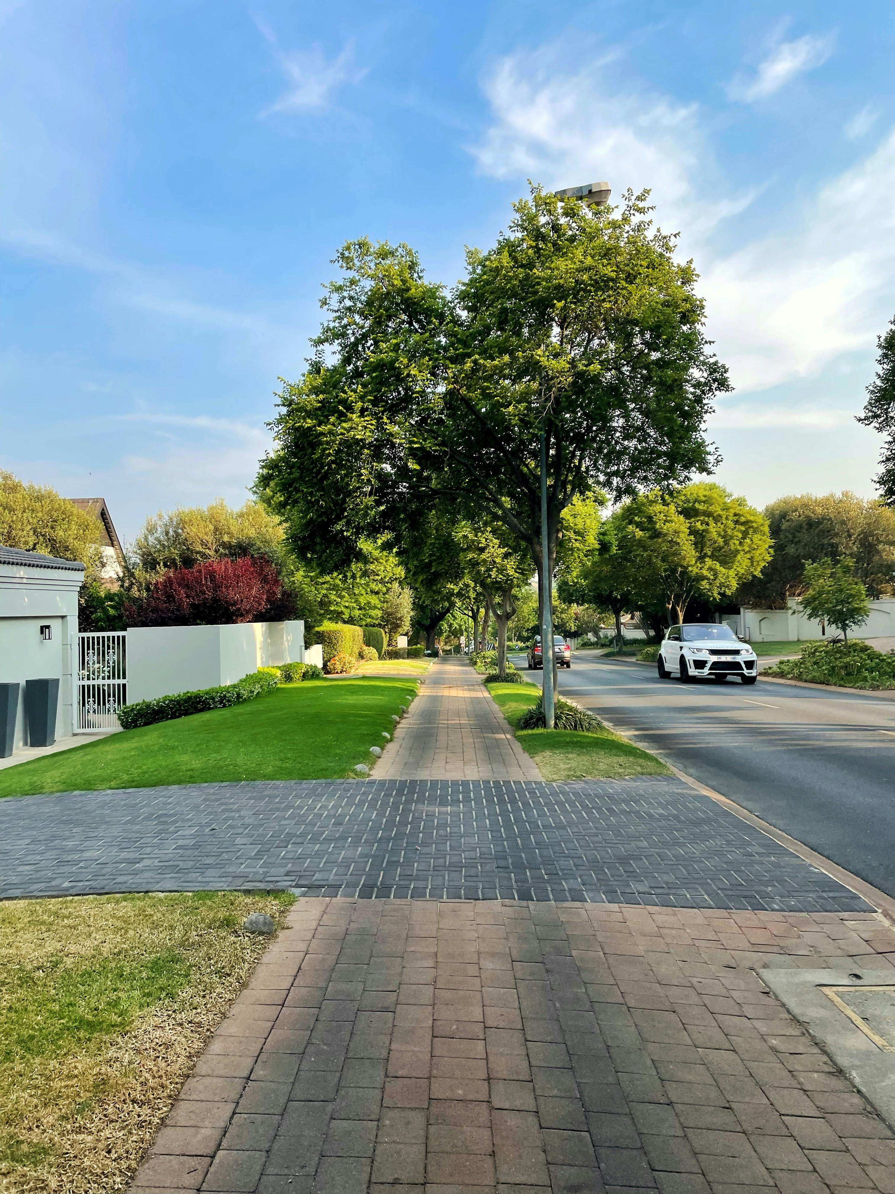 Sidewalk in the Suburbs in Summer · Free Stock Photo