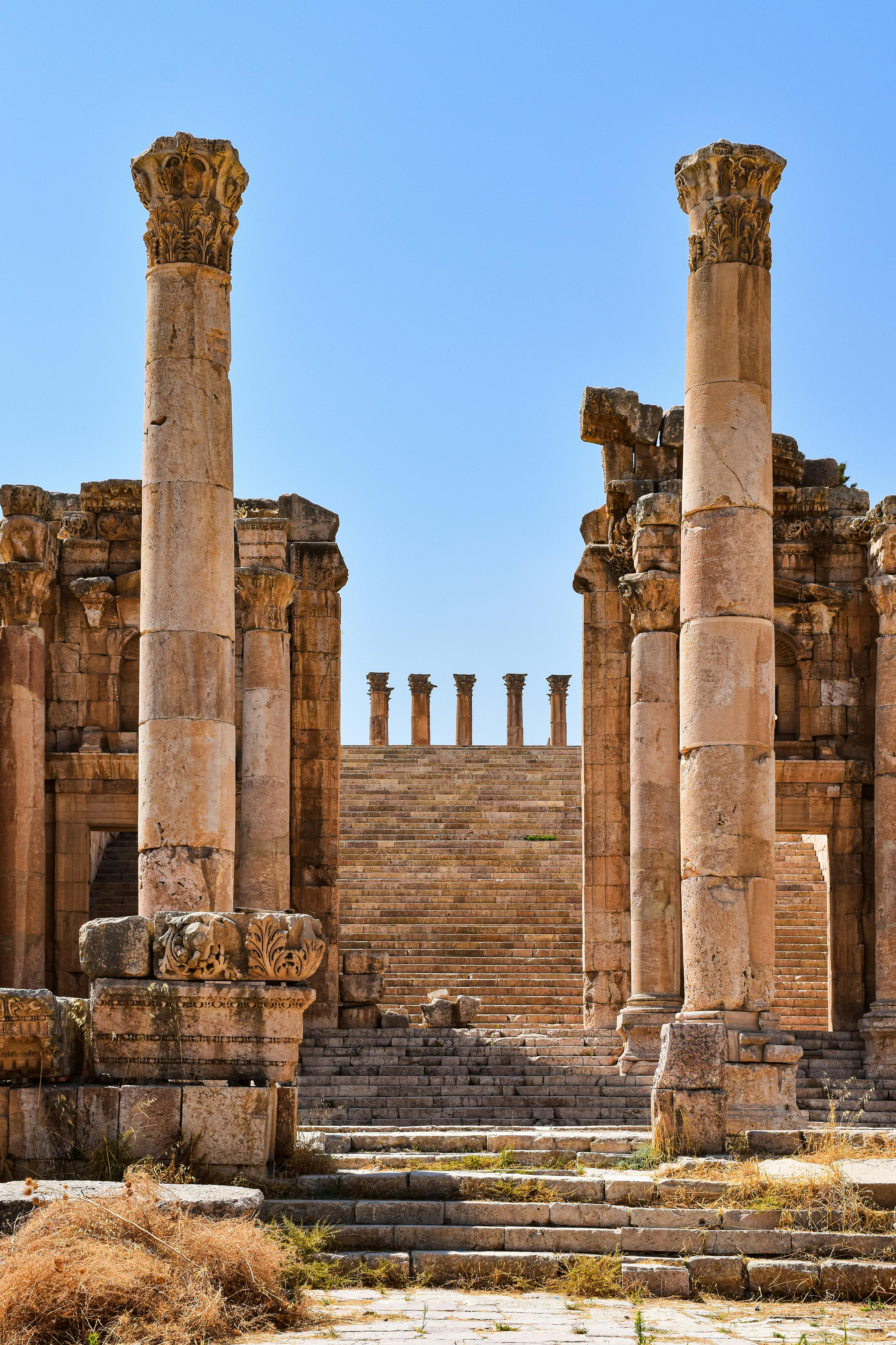 Ücretsiz açık hava, antik kalıntılar, antik şehir, antik sütunlar ...
