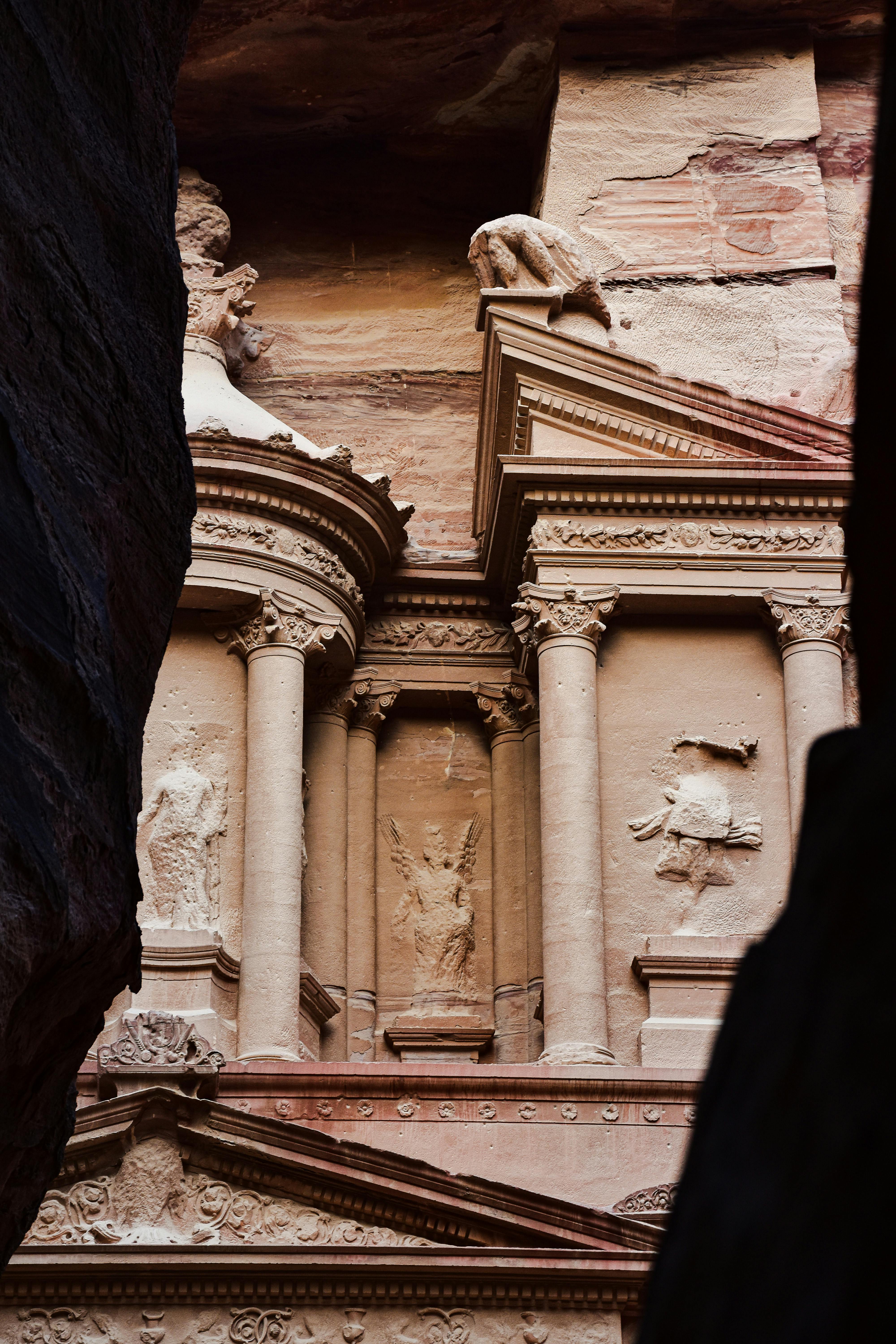 Close-up of the Al-Khazneh in Petra, Jordan · Free Stock Photo