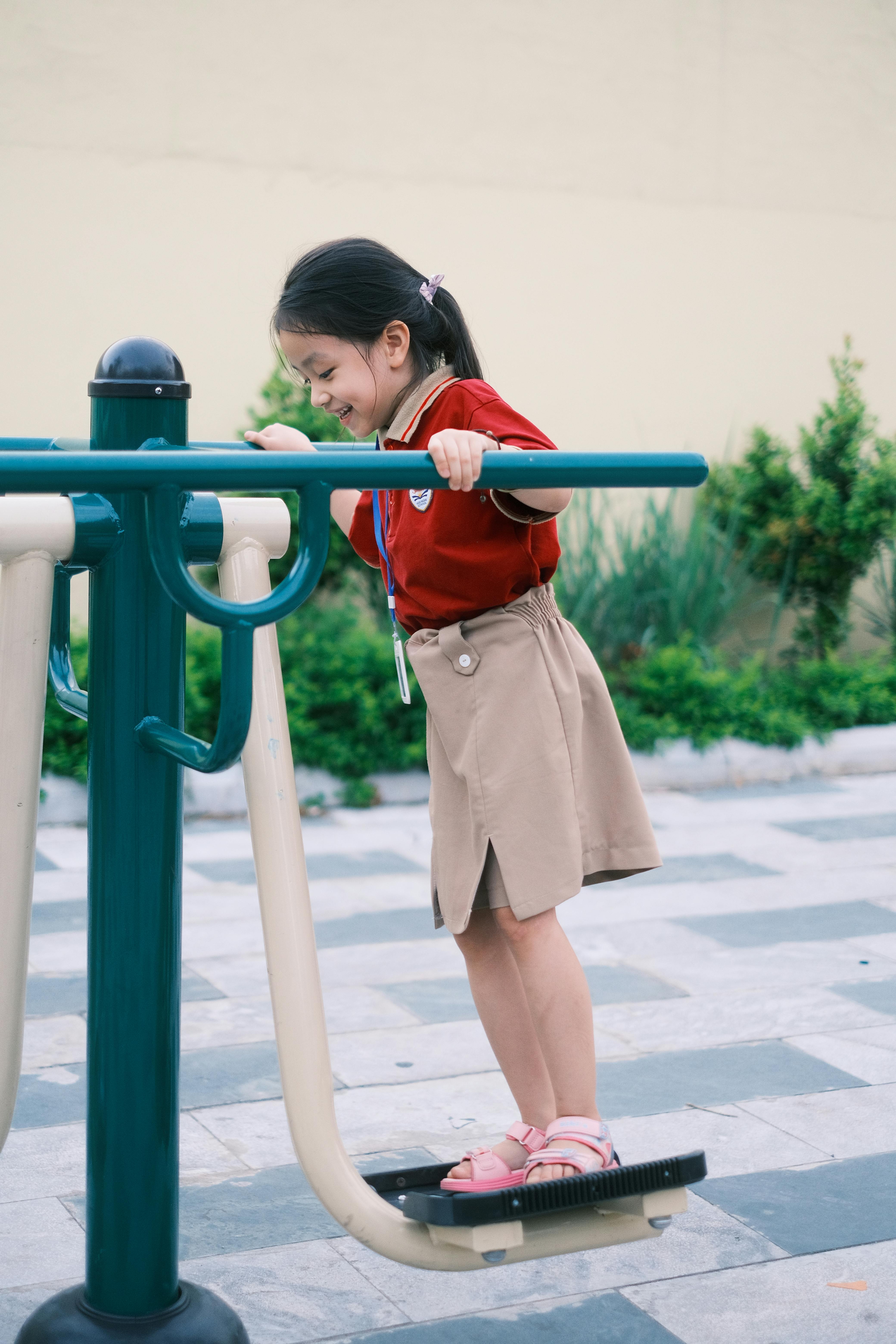Schoolchildren Posing in the Playground · Free Stock Photo