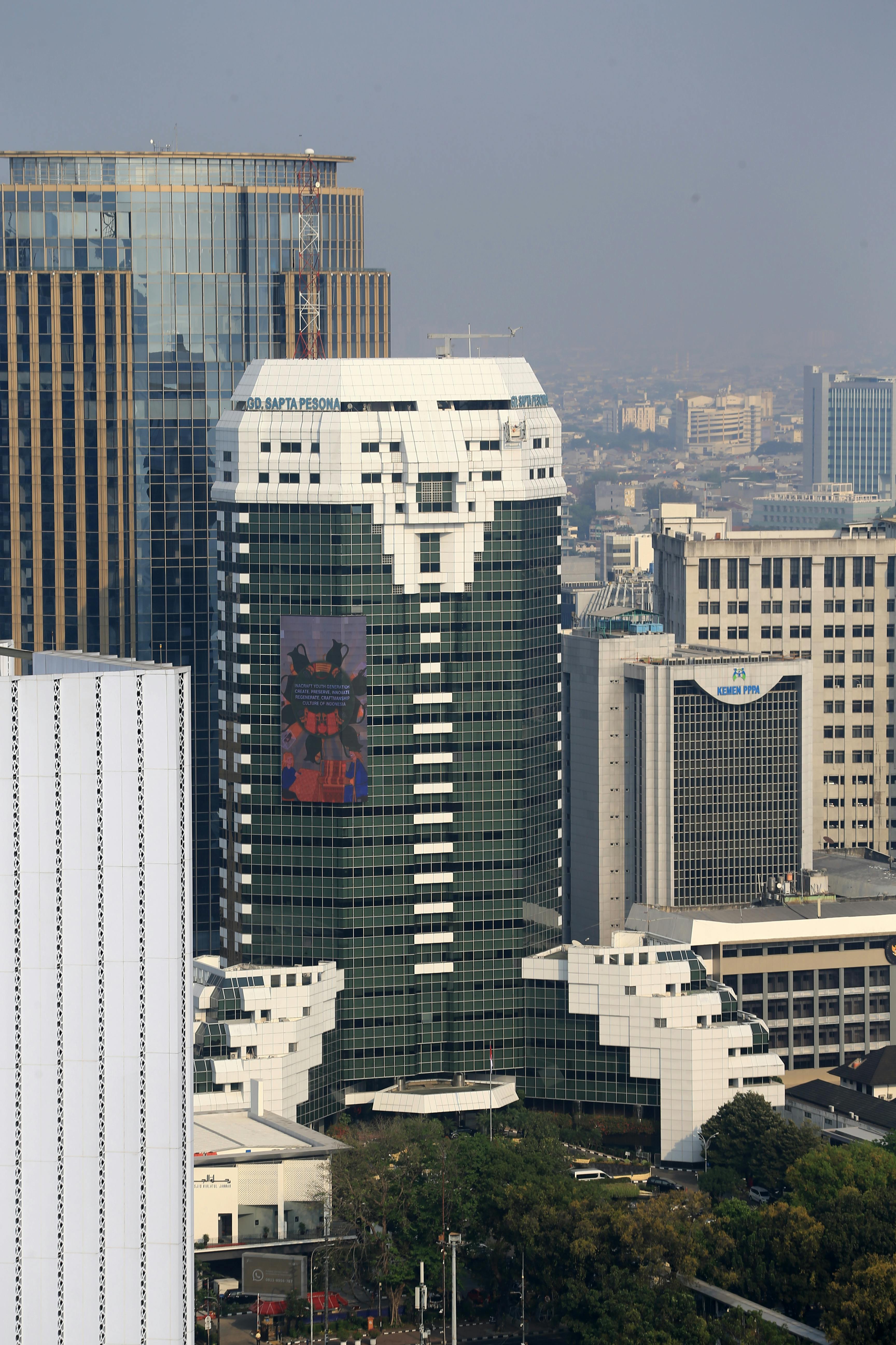 Cityscape of Jakarta with Gedung Sapta Pesona Skyscraper · Free Stock Photo