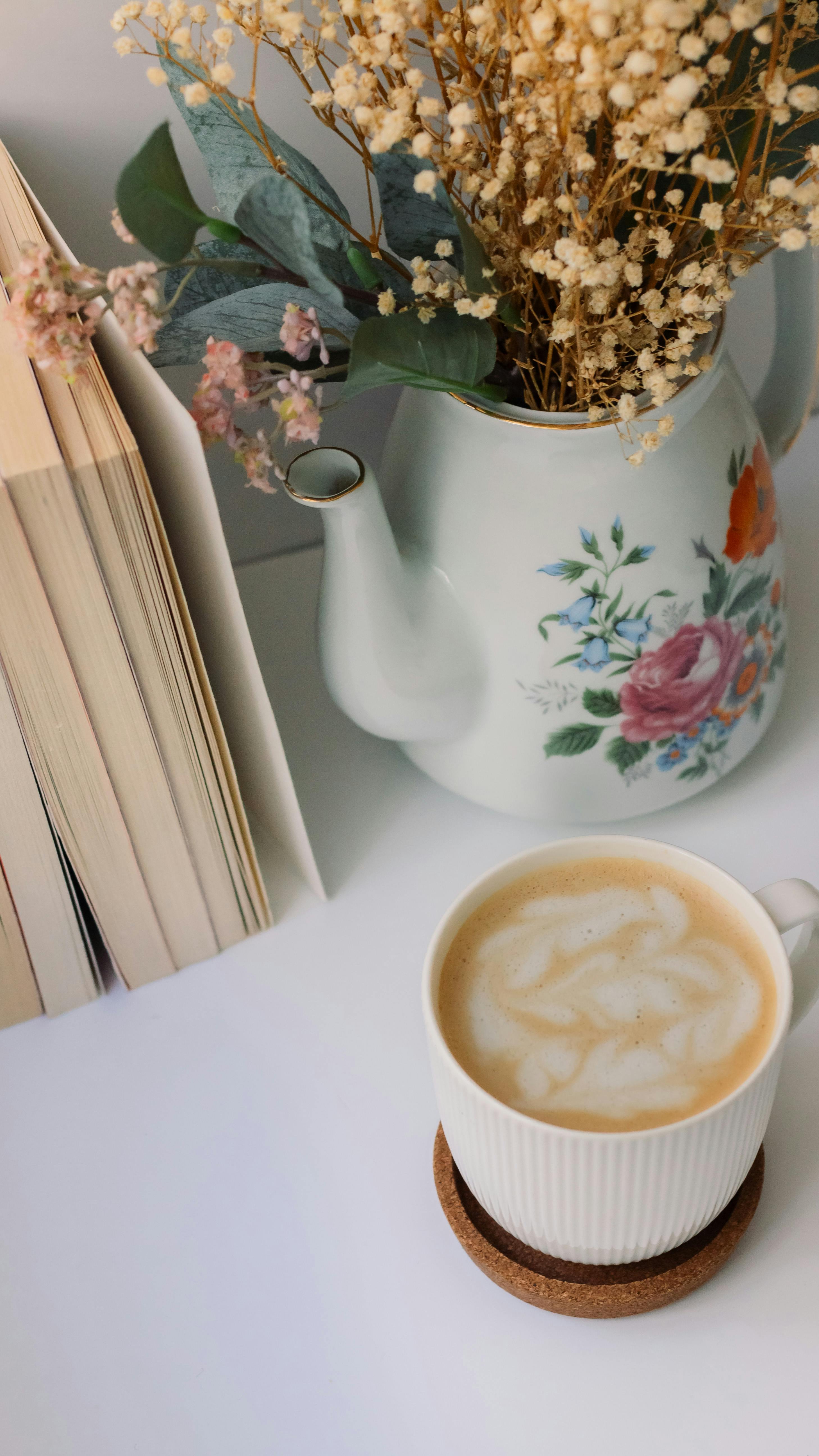 Books Coffee Flowers Photos, Download The BEST Free Books Coffee ...