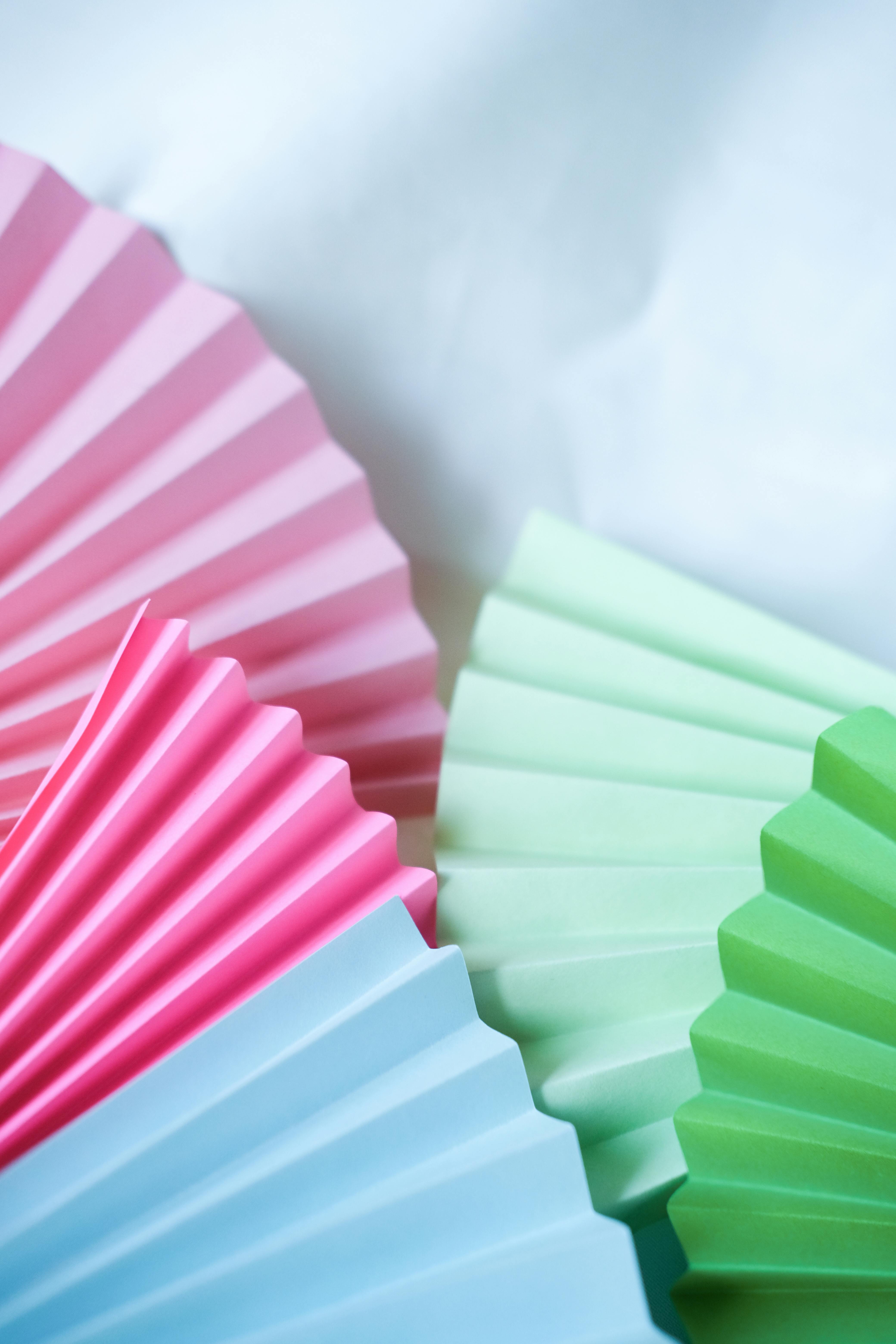 Colorful Paper Fans · Free Stock Photo