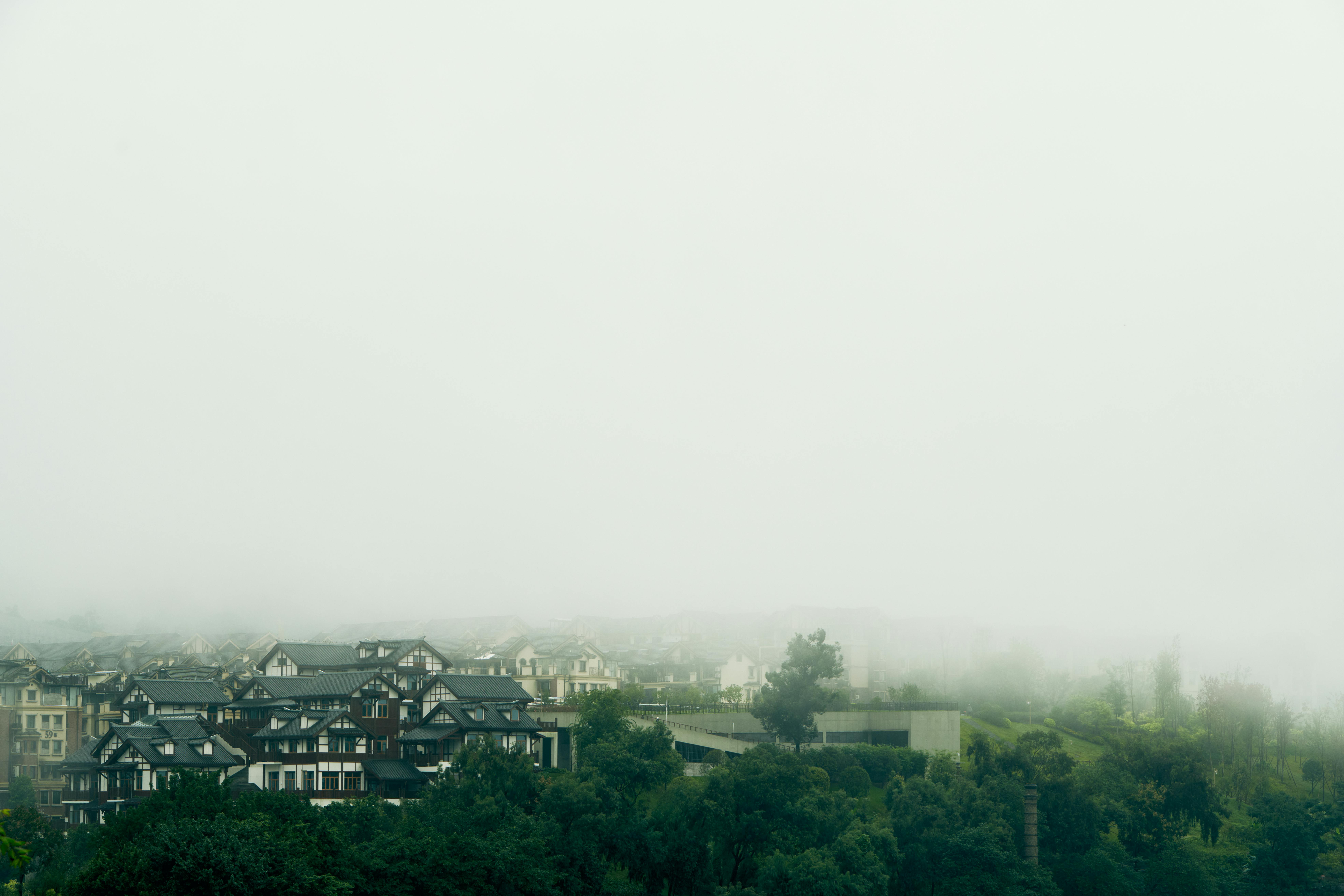 Town in a Fog · Free Stock Photo