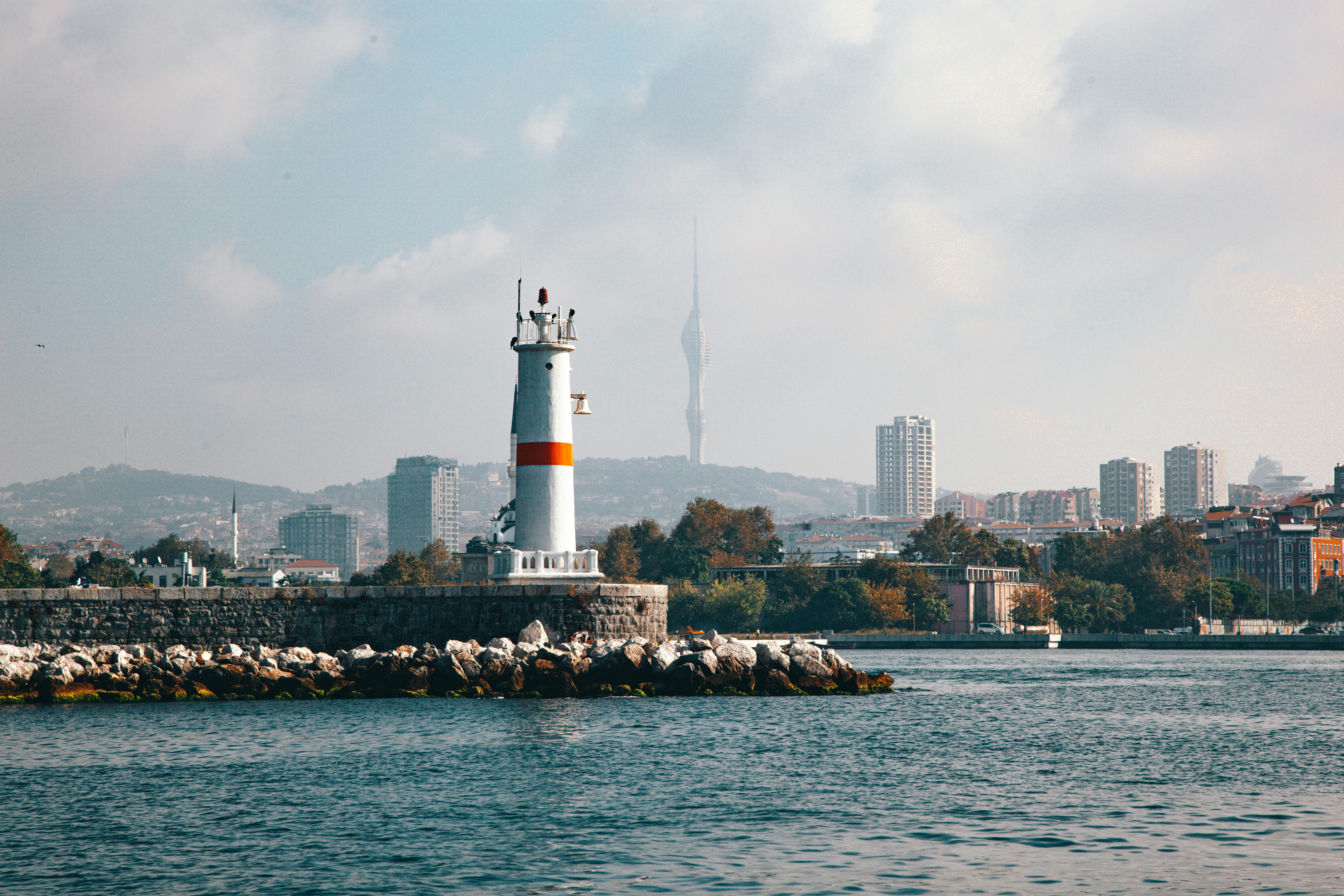 Lighthouse on Sea Shore in Istanbul · Free Stock Photo