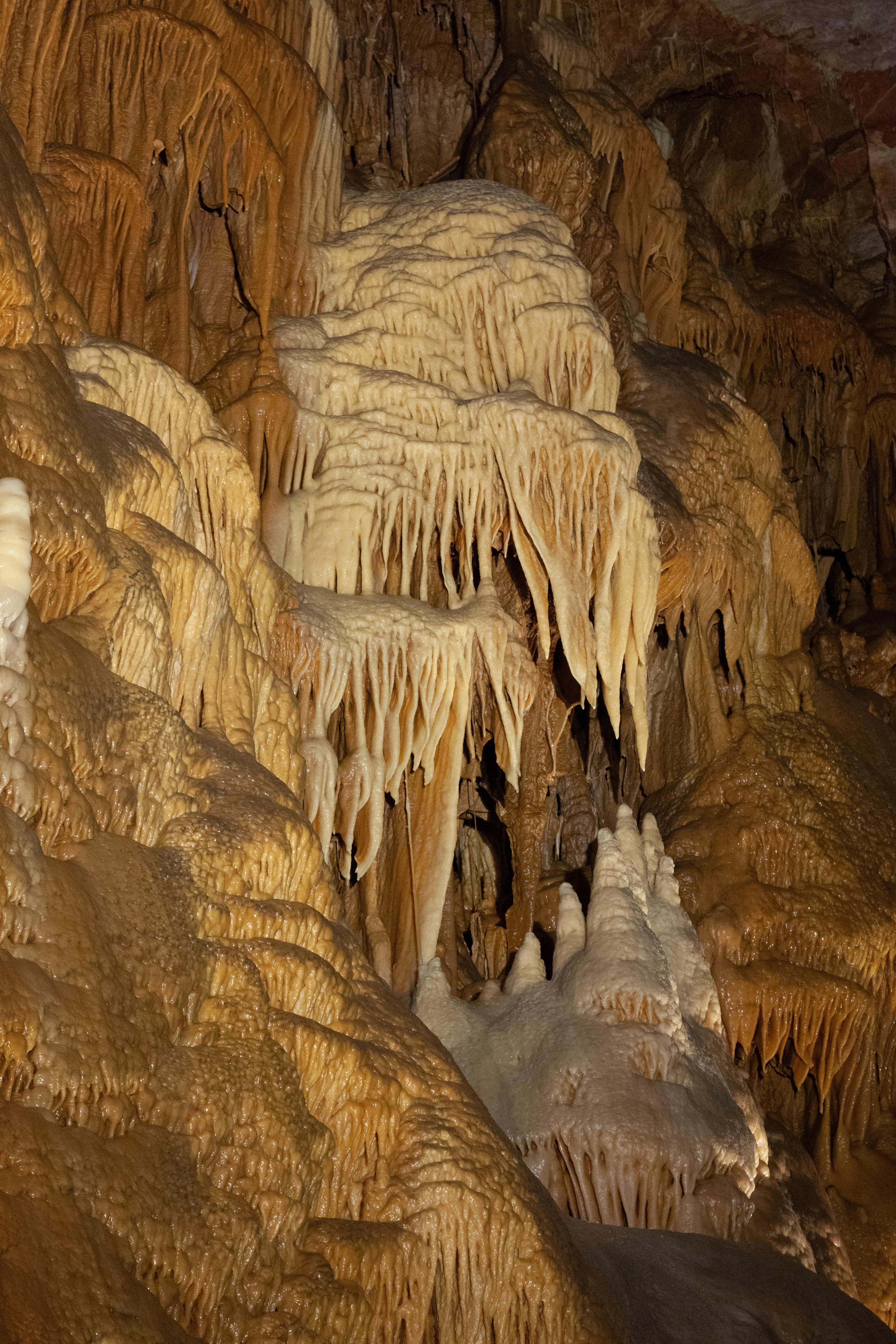 A cave with many different types of formations · Free Stock Photo
