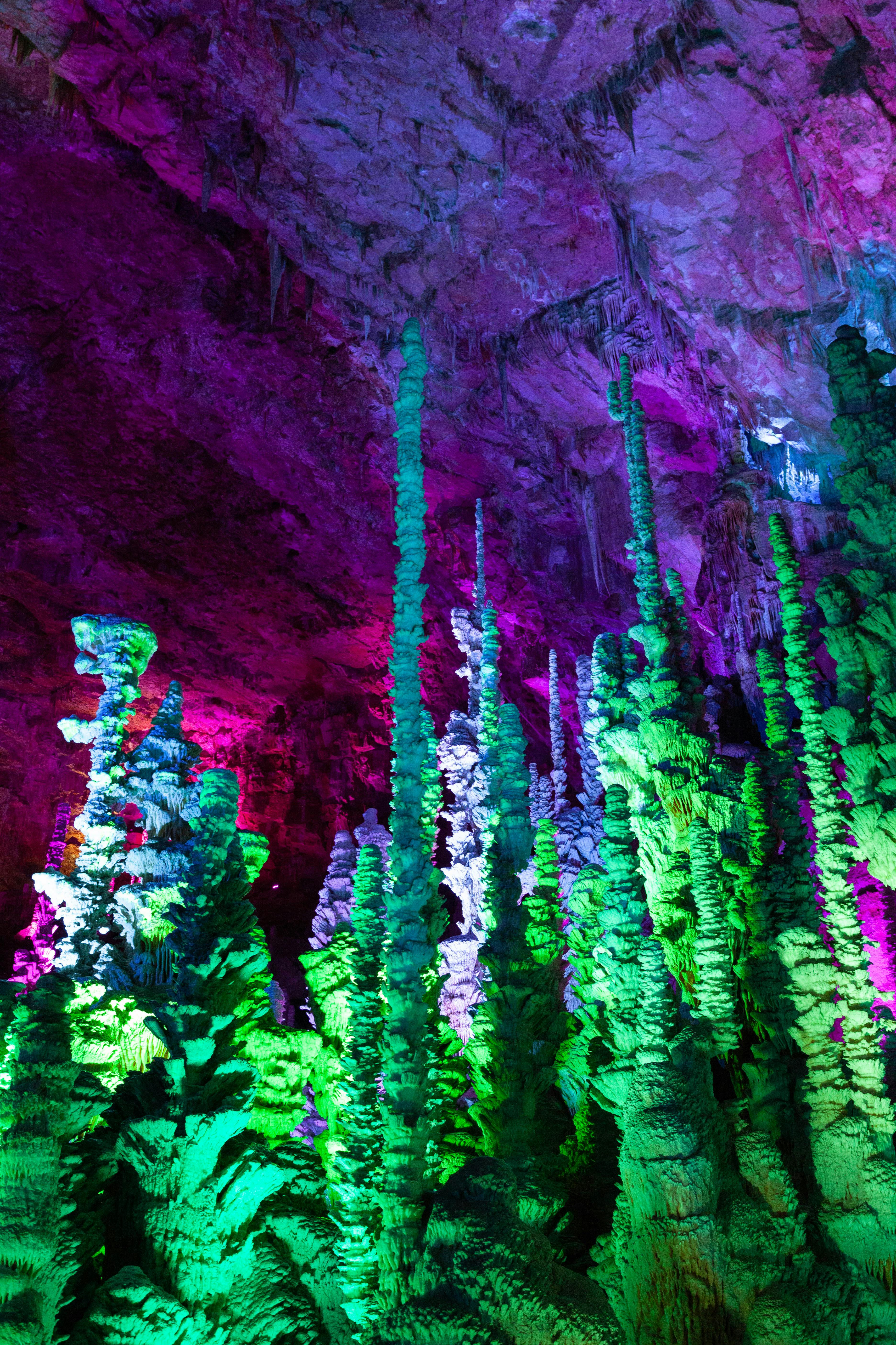 Illuminated Rocks in Cave · Free Stock Photo