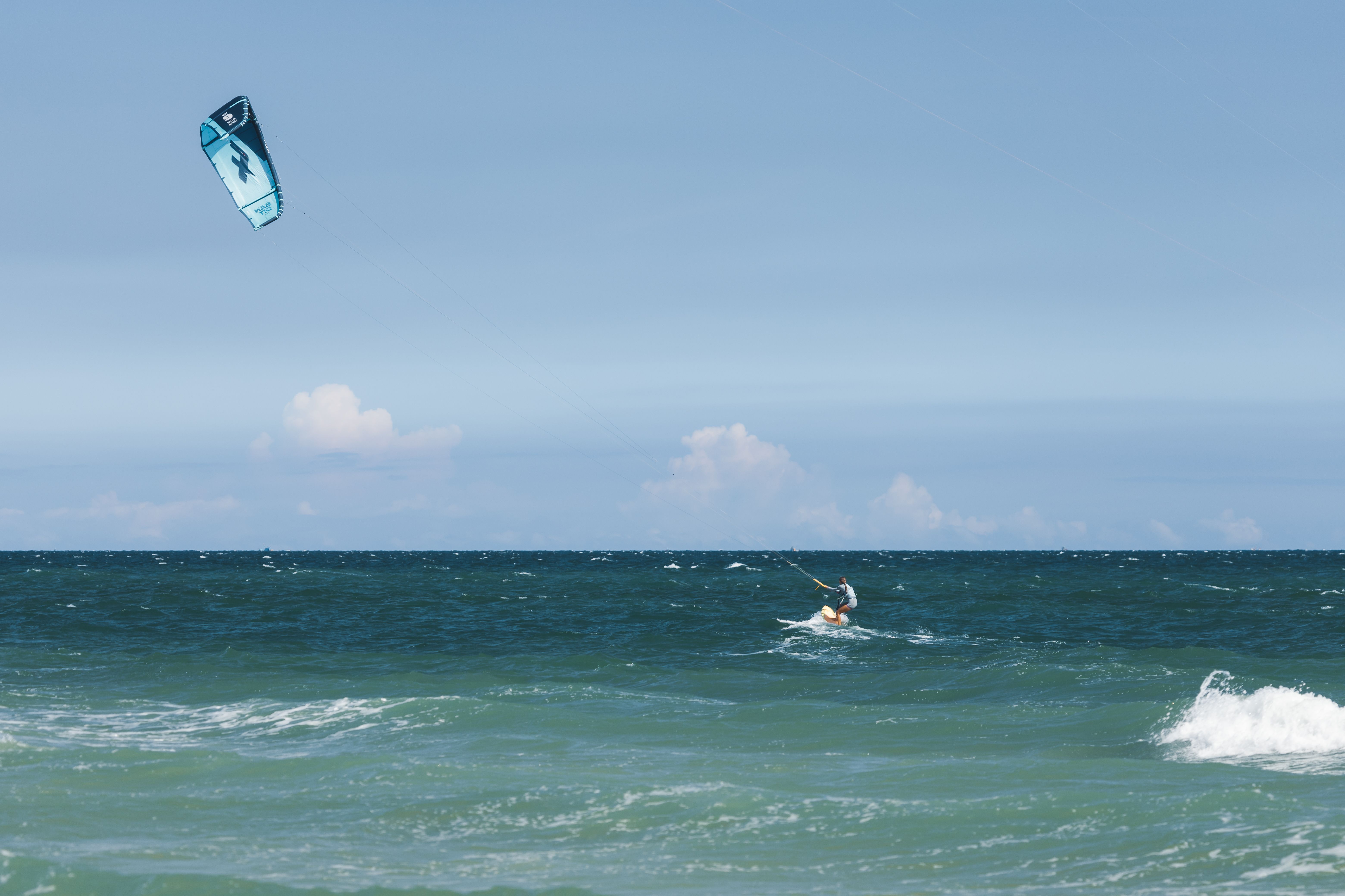 Windsurfing on Sea Coast · Free Stock Photo
