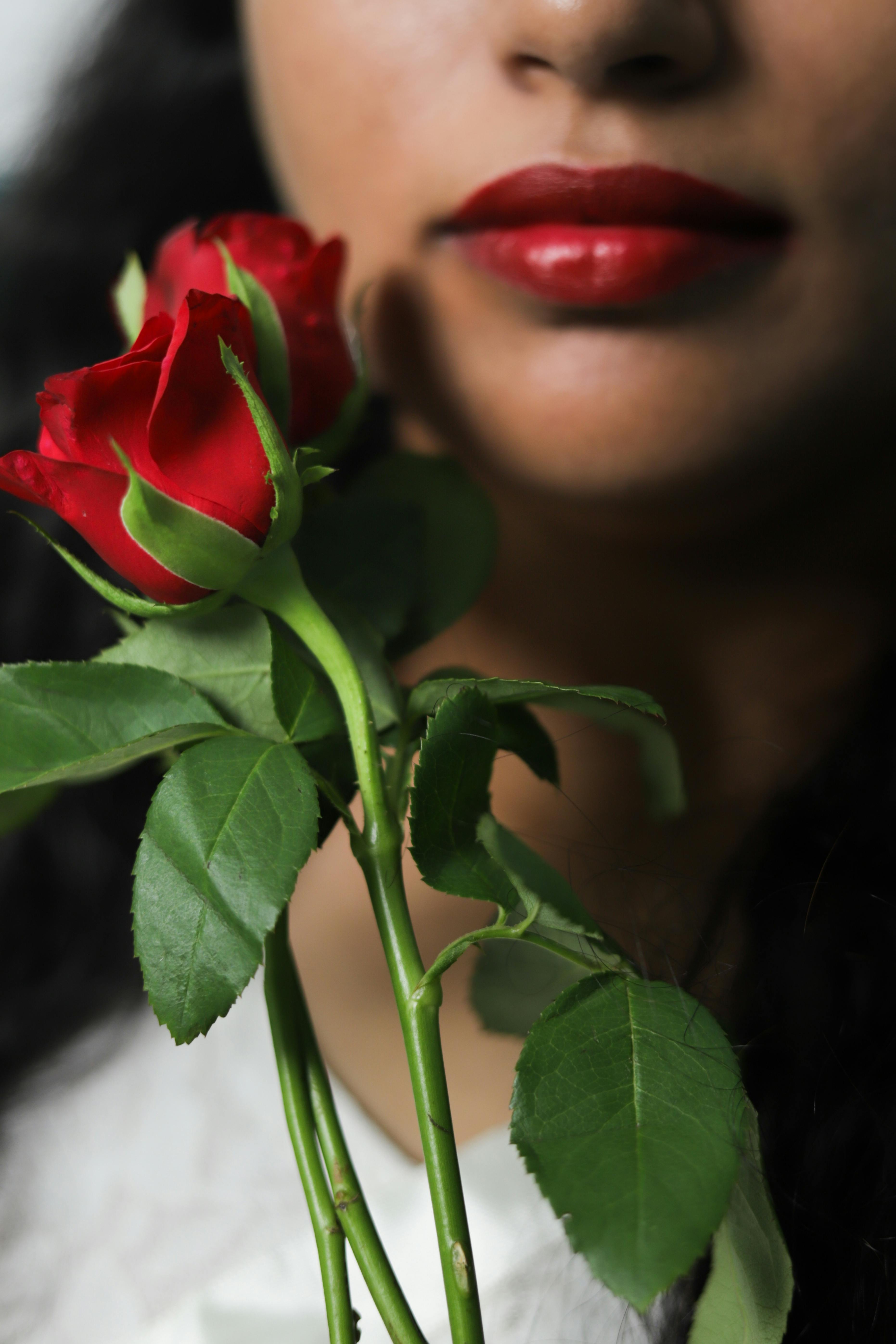 Lips & Roses · Free Stock Photo